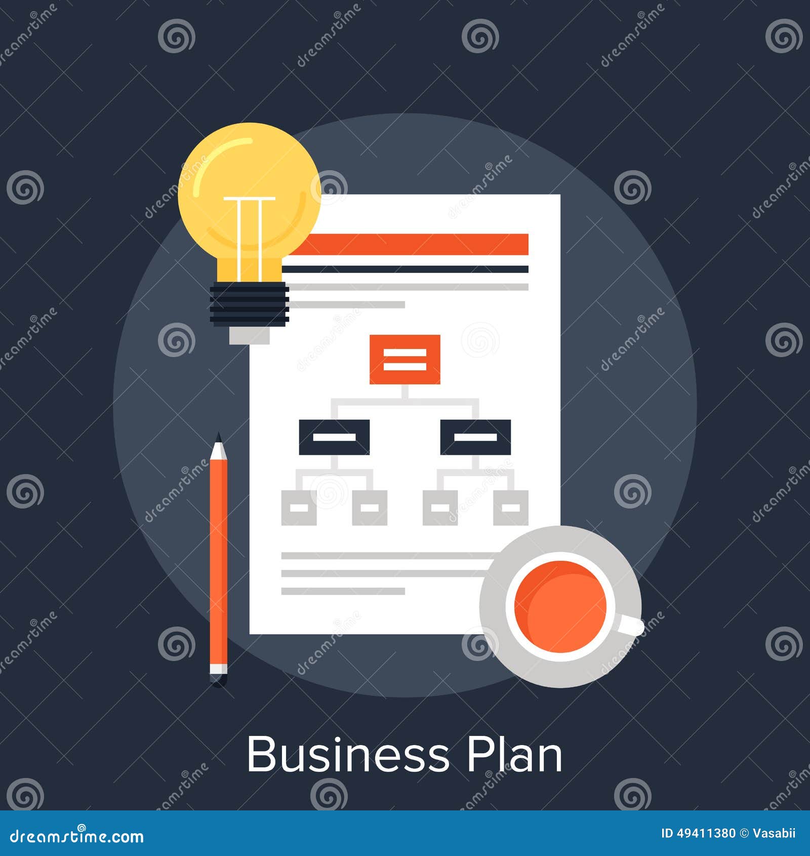 Business Plan stock vector. Illustration of document - 49411380