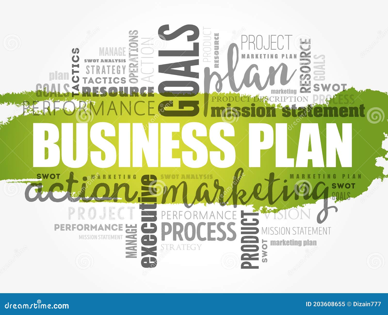 Business Plan Word Cloud Collage, Business Concept Stock Illustration ...
