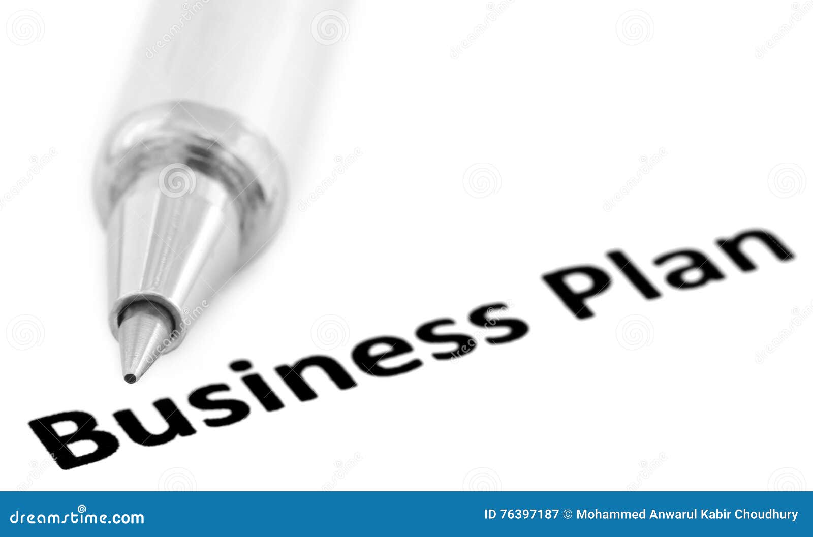 Business Plan Written in a Paper Stock Image - Image of isolated ...