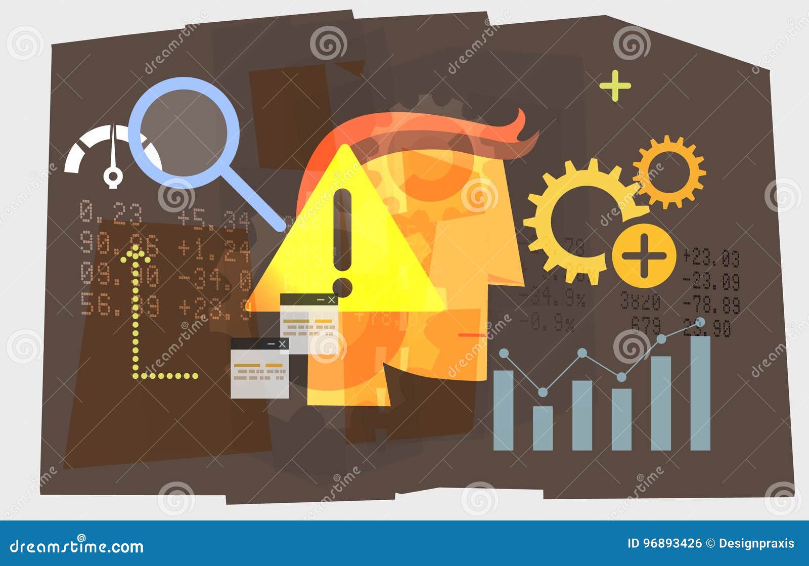 Business Planning - Cautious Approach Stock Vector - Illustration of ...