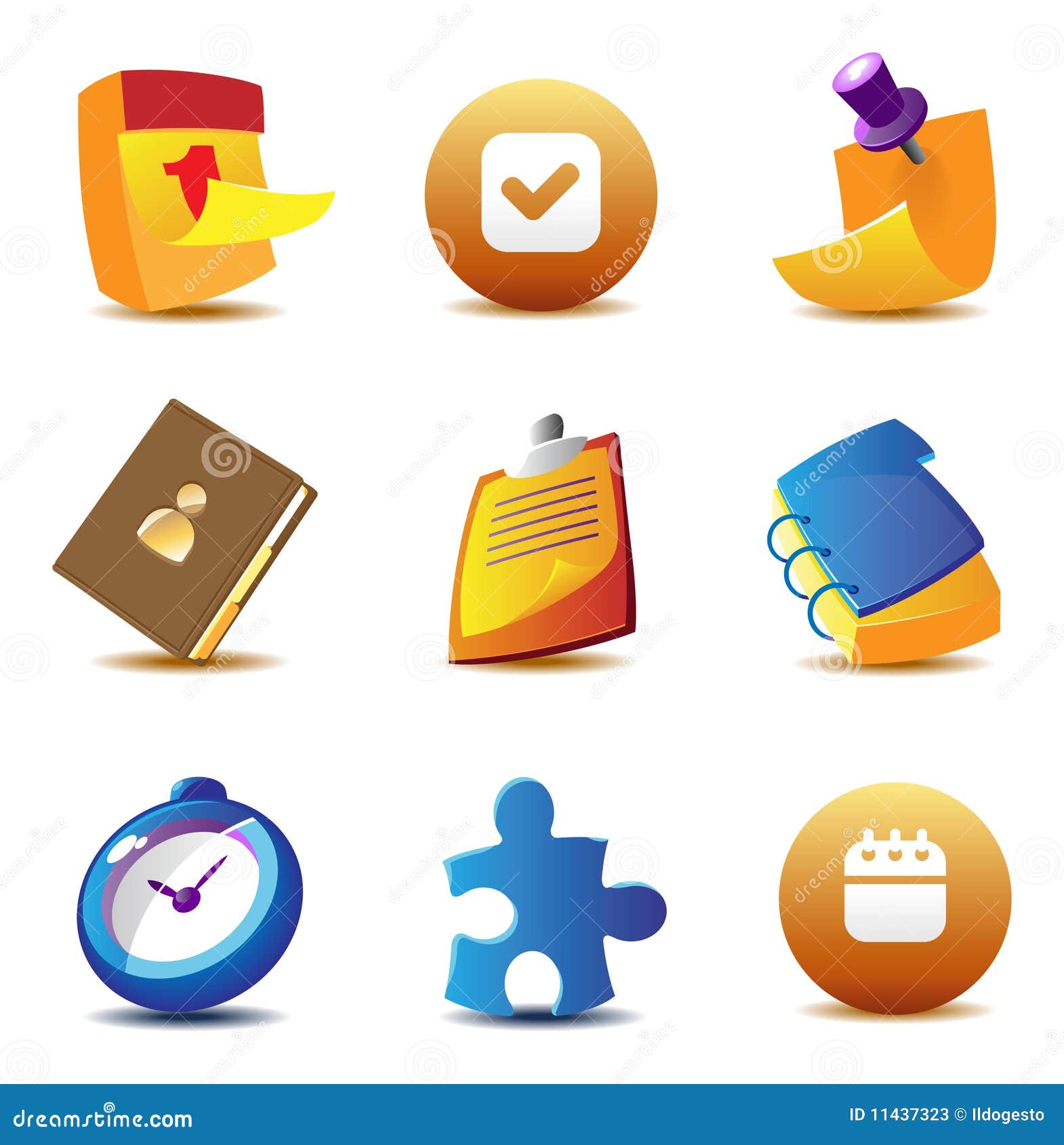 Business planning icons stock vector. Illustration of planning - 11437323