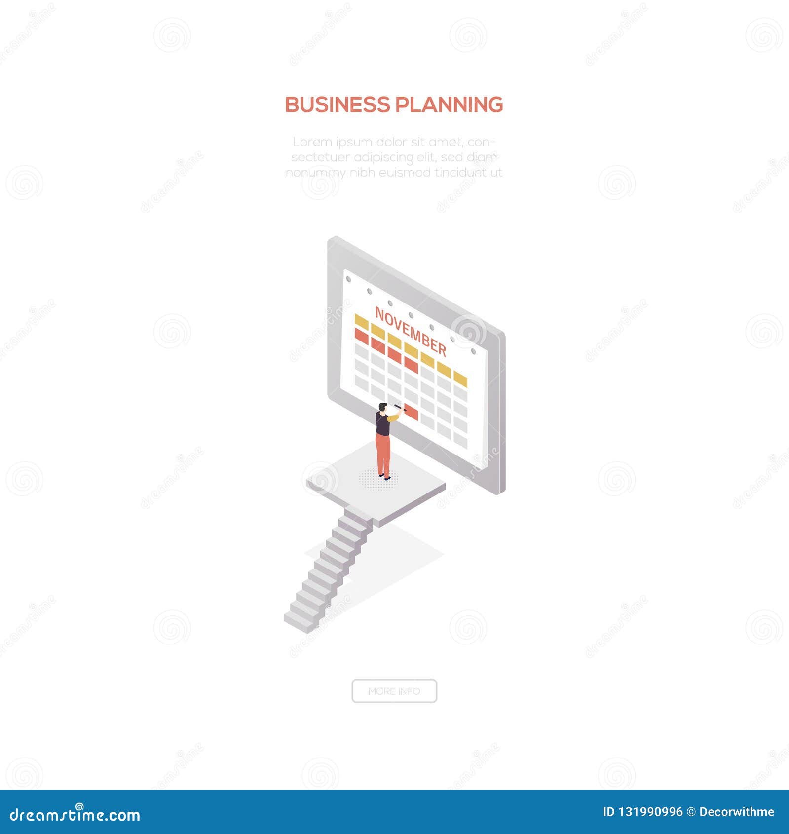 Business Planning - Modern Isometric Vector Web Banner Stock Vector ...