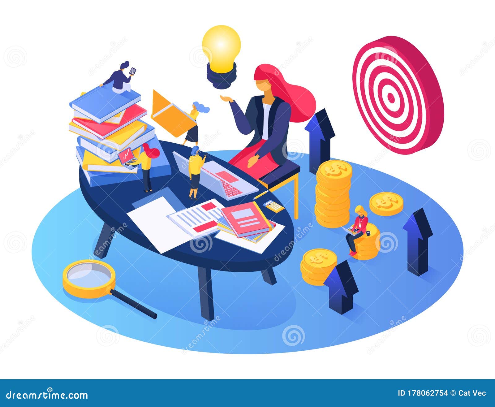 Business Planning Process Vector Illustration, Cartoon Tiny People ... Business Planning Process Vector Illustration, Cartoon Tiny People ...