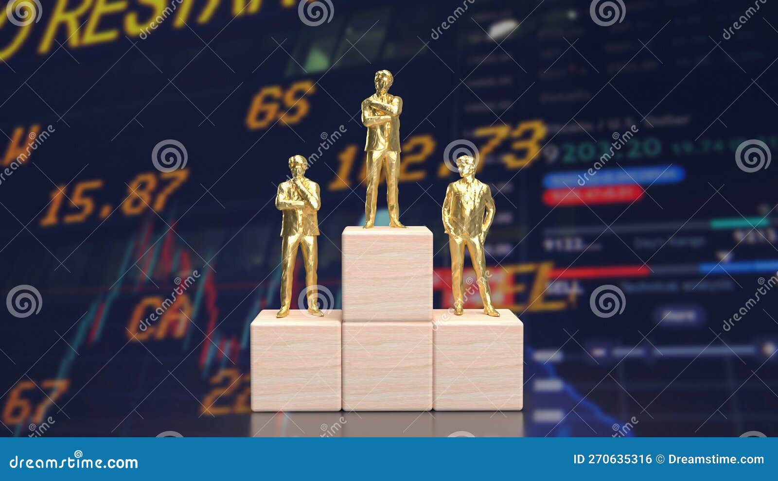 The Business Podium for Challenge Concept 3d Rendering Stock ...