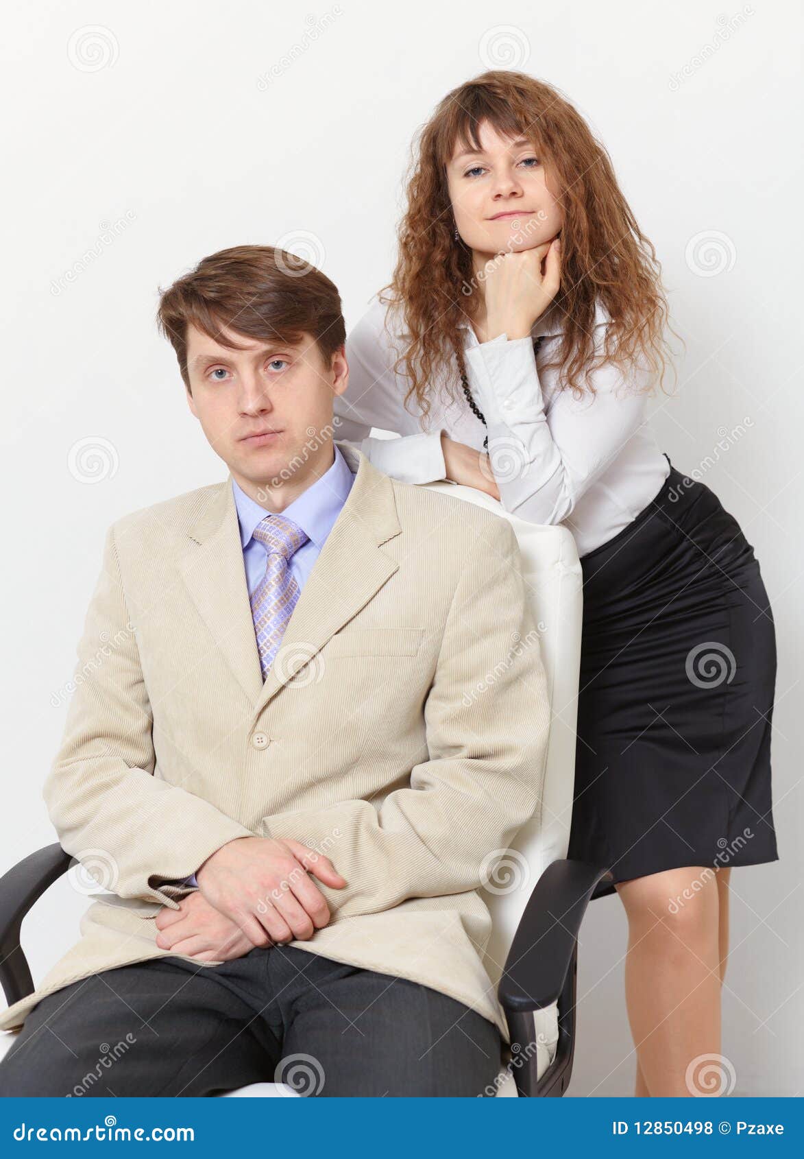 Business Portrait of Director and Secretary Stock Photo - Image of boss ...