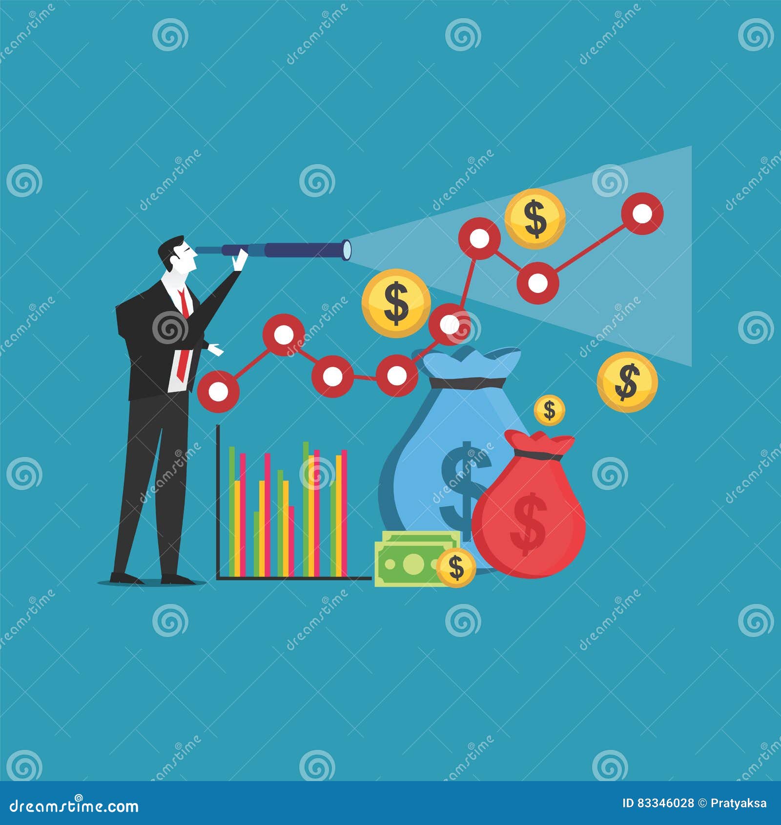 Business Prediction. Business Growth. Forecasting Concept. Stock Vector ...