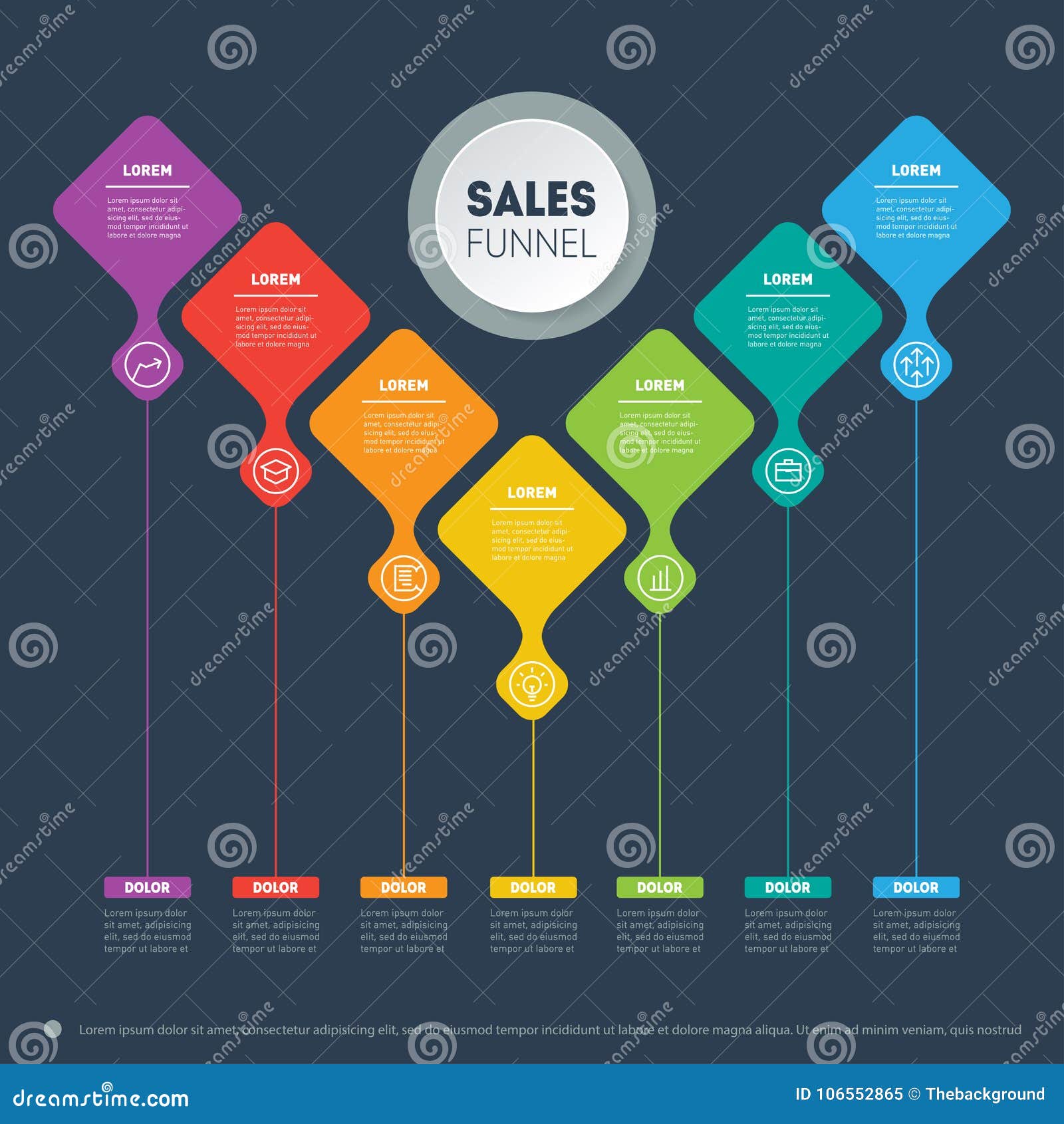 Business Presentation Concept with 7 Options. Web Template of a Stock ...