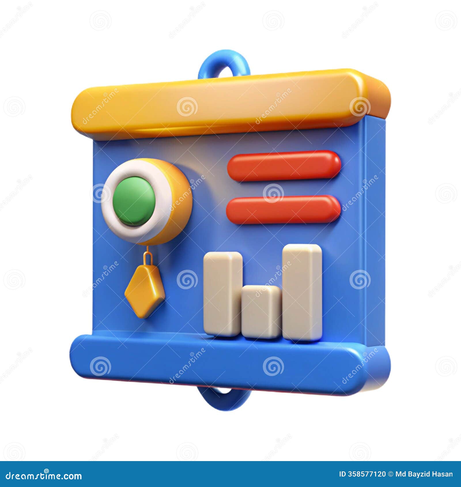 Business Presentation 3D Icon Stock Illustration - Illustration of ...