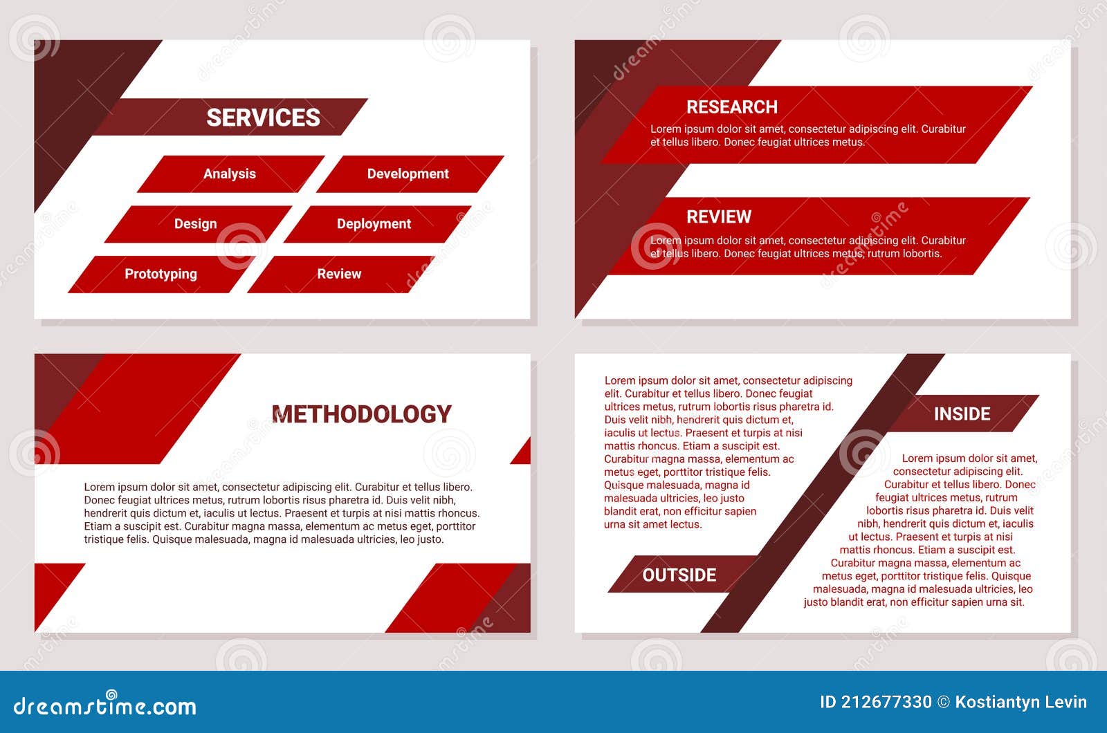 Business Presentation Design Template. Solution, Methodology ...