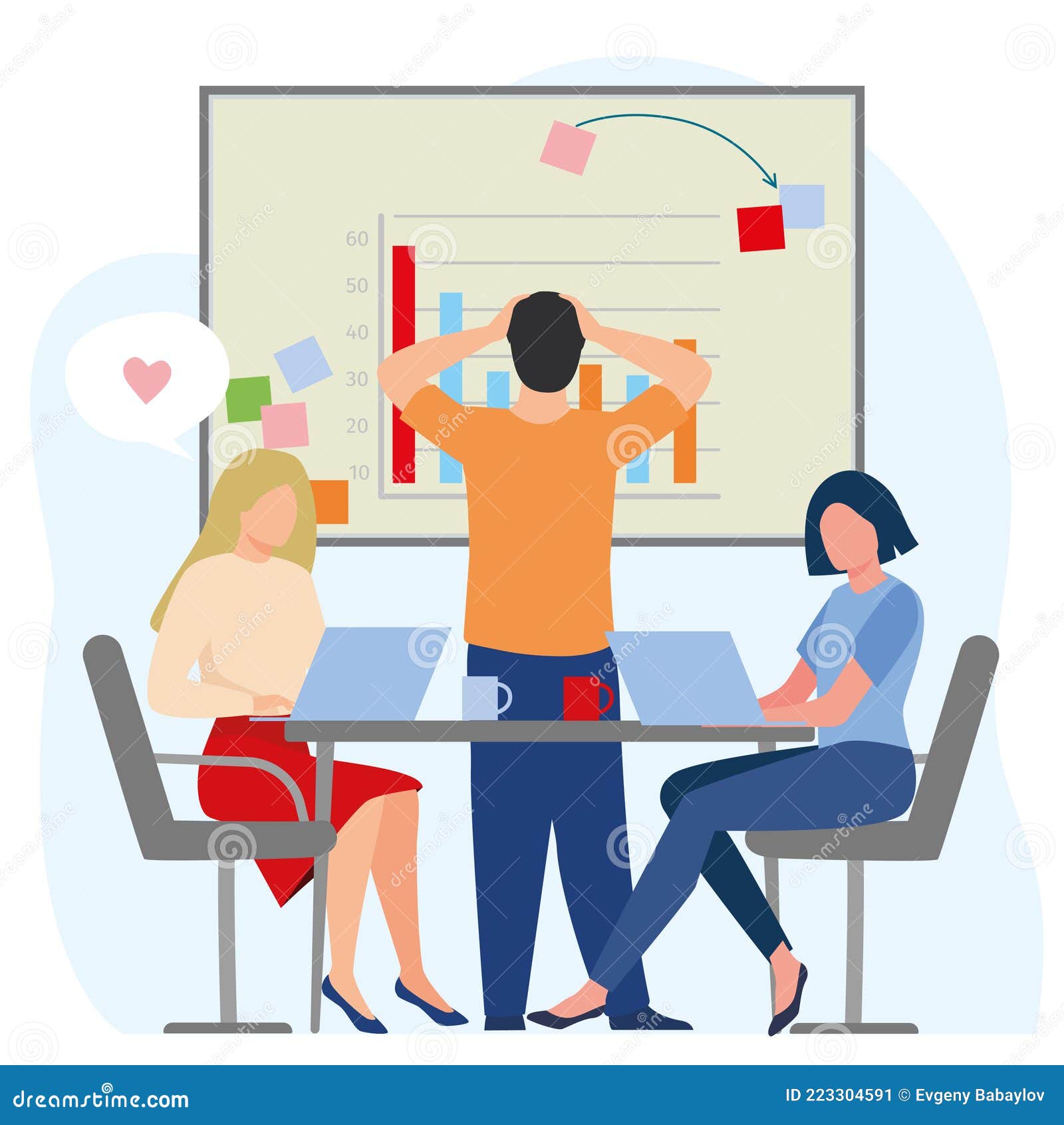 Business Presentation of Financial Performance To the Team - Vector ...