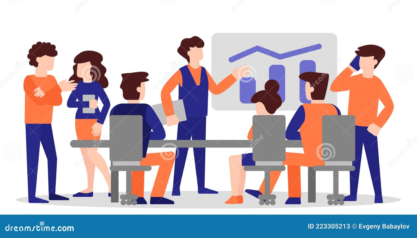 Business Presentation of Financial Performance To the Team - Vector ...