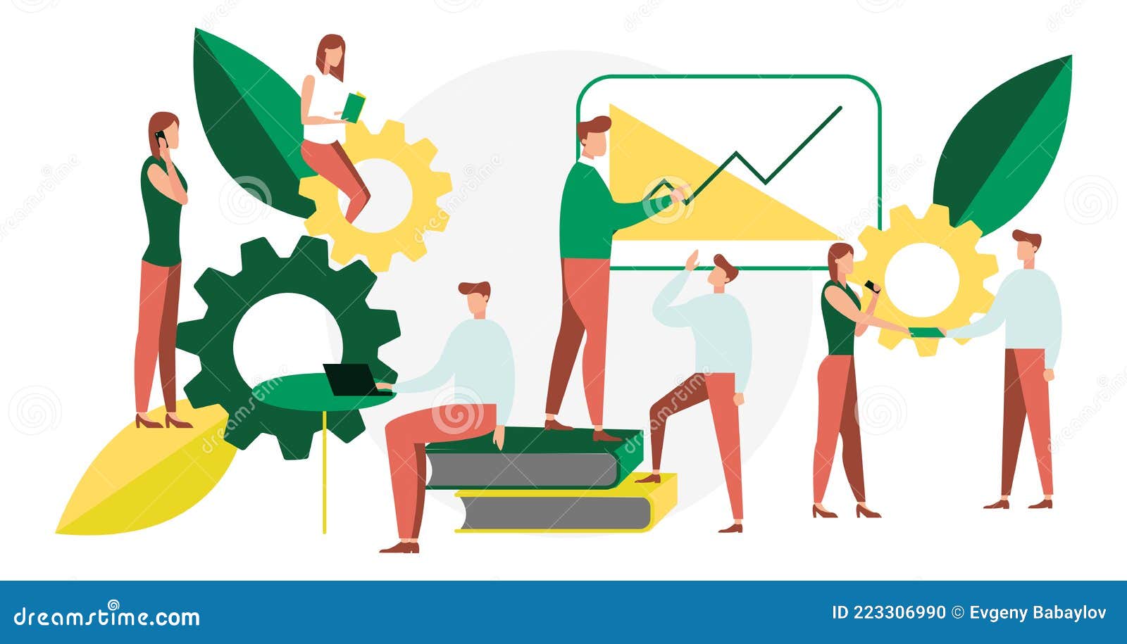 Business Presentation of Financial Performance To the Team - Vector ...