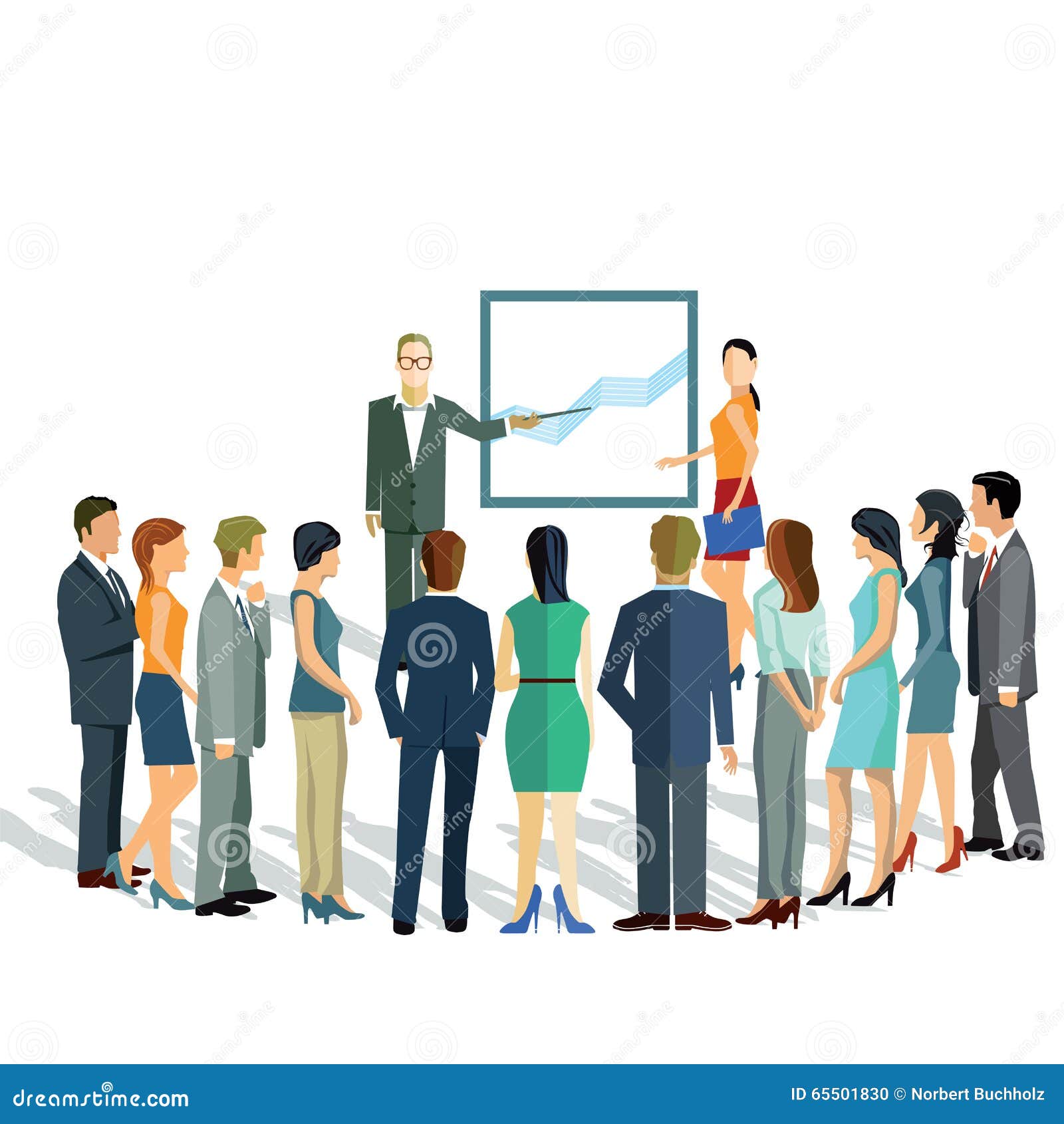 Business Presentation for Group Stock Vector - Illustration of leader ...