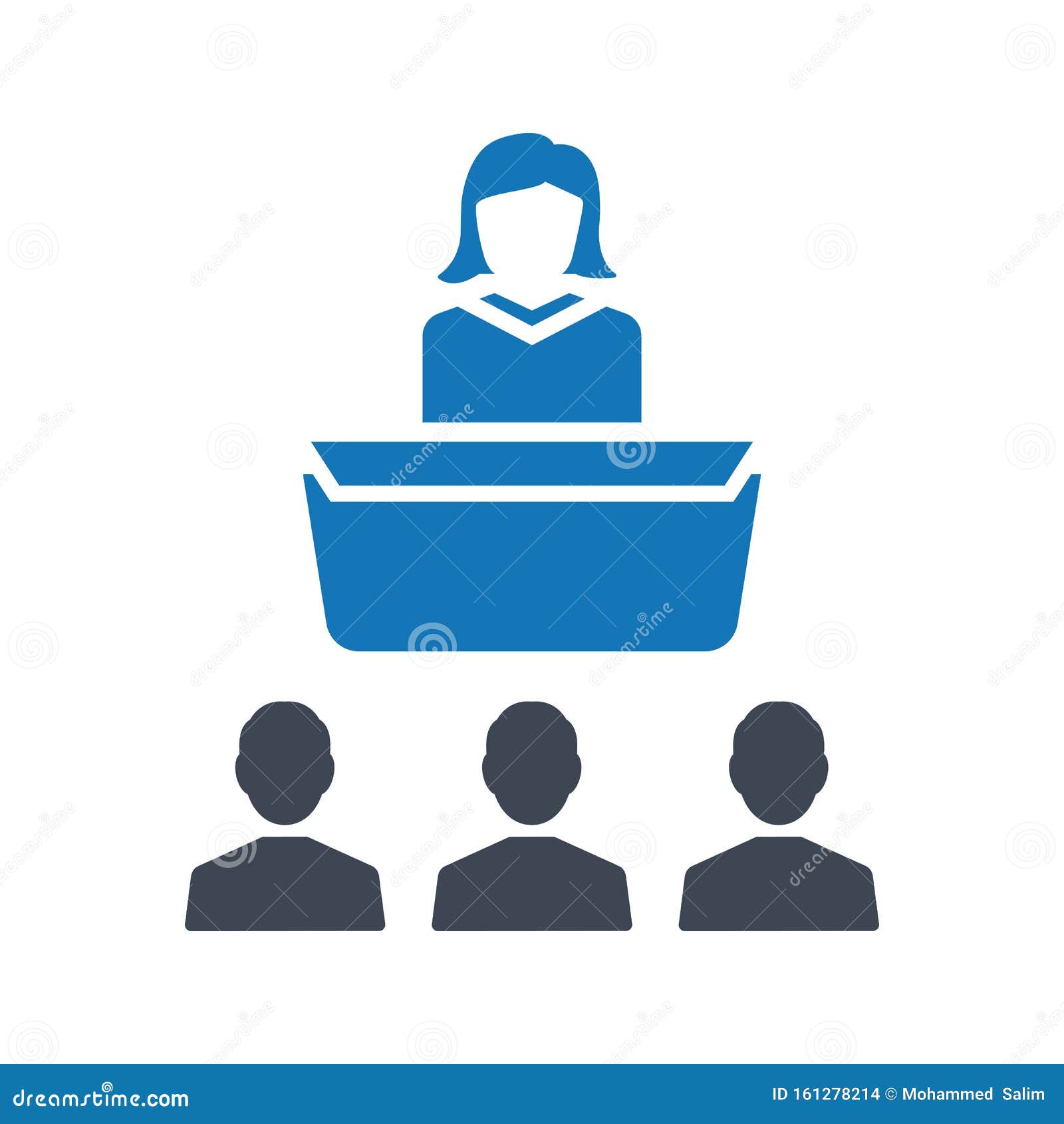 Business Presentation, Conference Meeting Icon Stock Vector ...