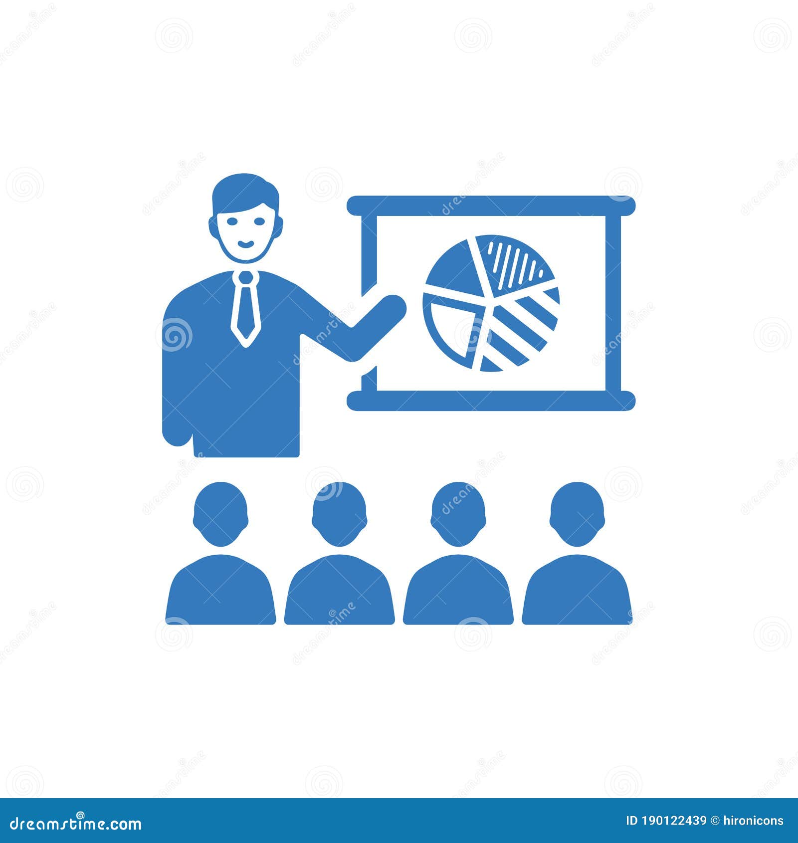 Business Presentation Icon / Blue Vector Graphics Stock Vector ...