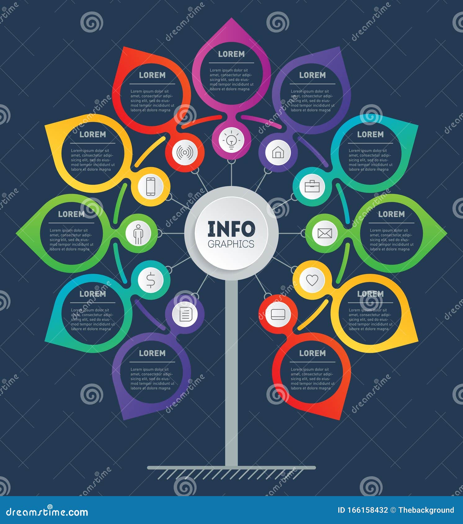 Business Presentation or Info Graphics Concept with 11 Steps. Template ...