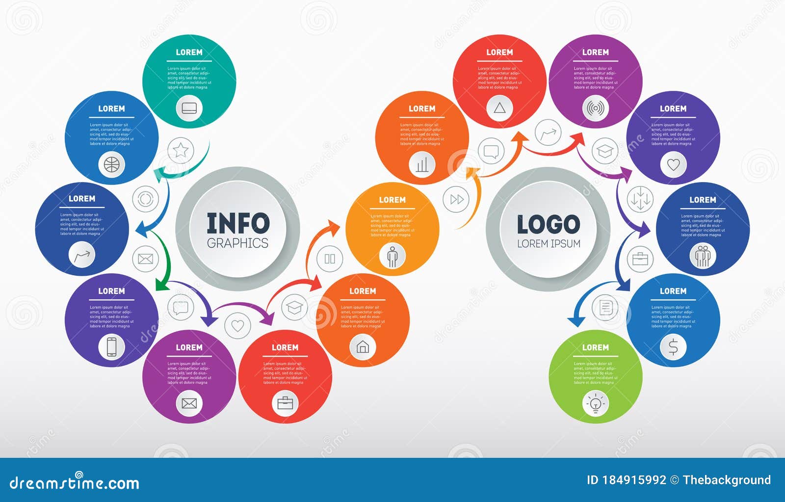 3D Segmented Funnel Chart Vector Illustration | CartoonDealer.com ...