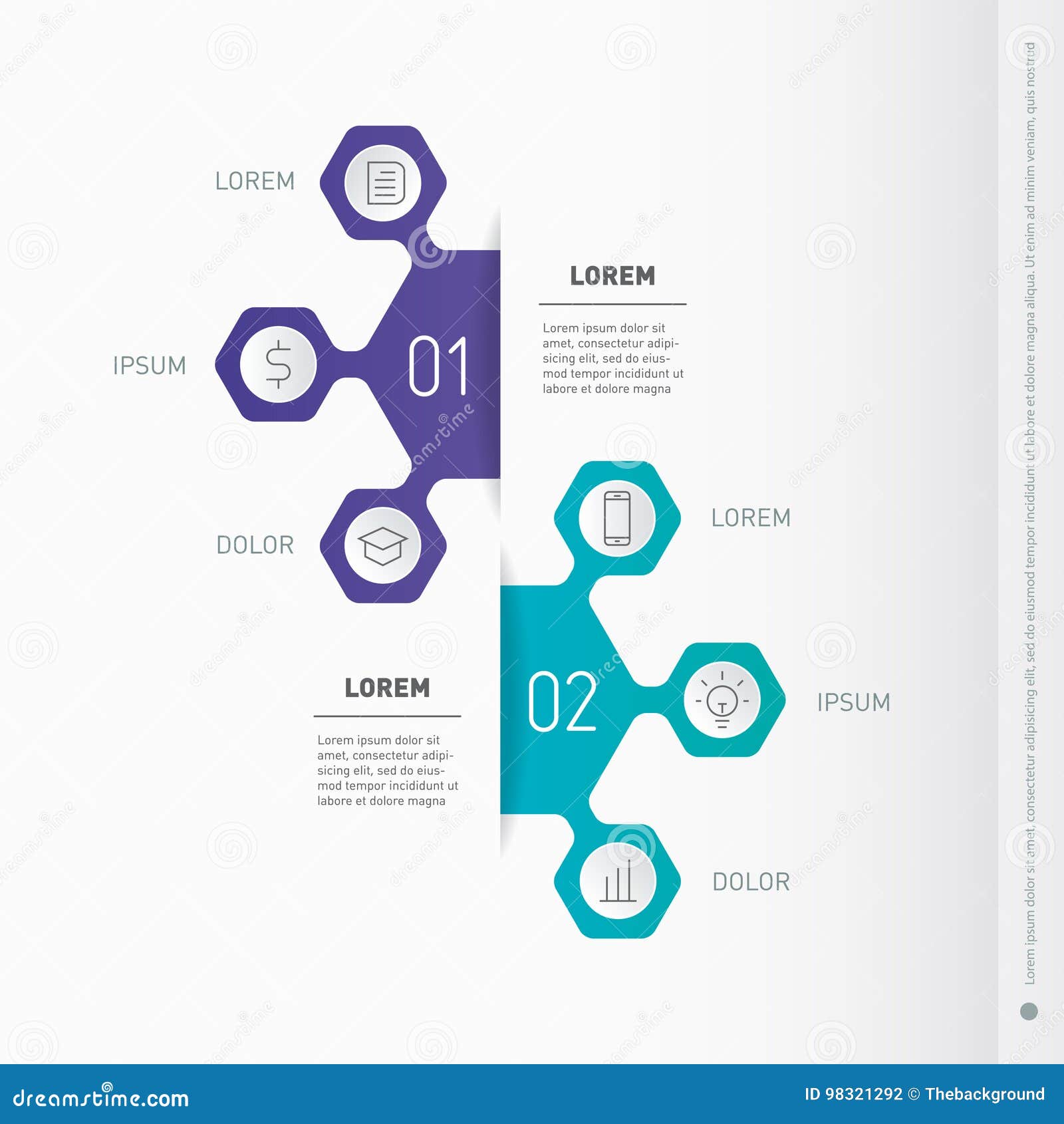 Business Presentation or Infographic Including 2 Main Options an Stock ...
