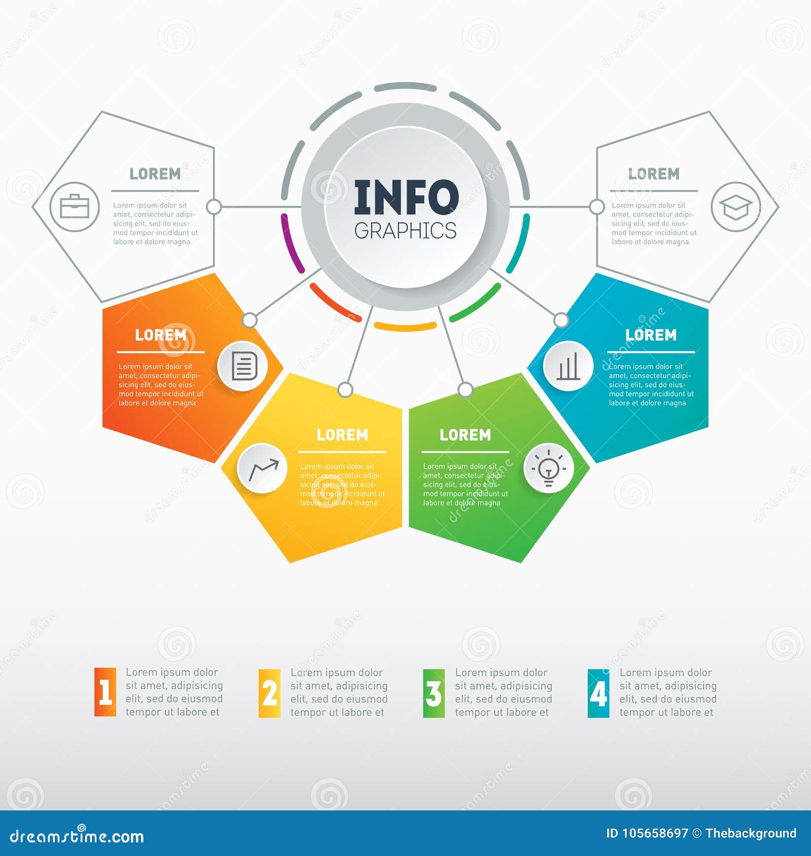 Business Presentation or Infographic with 4 Options. Vector Info Stock ...