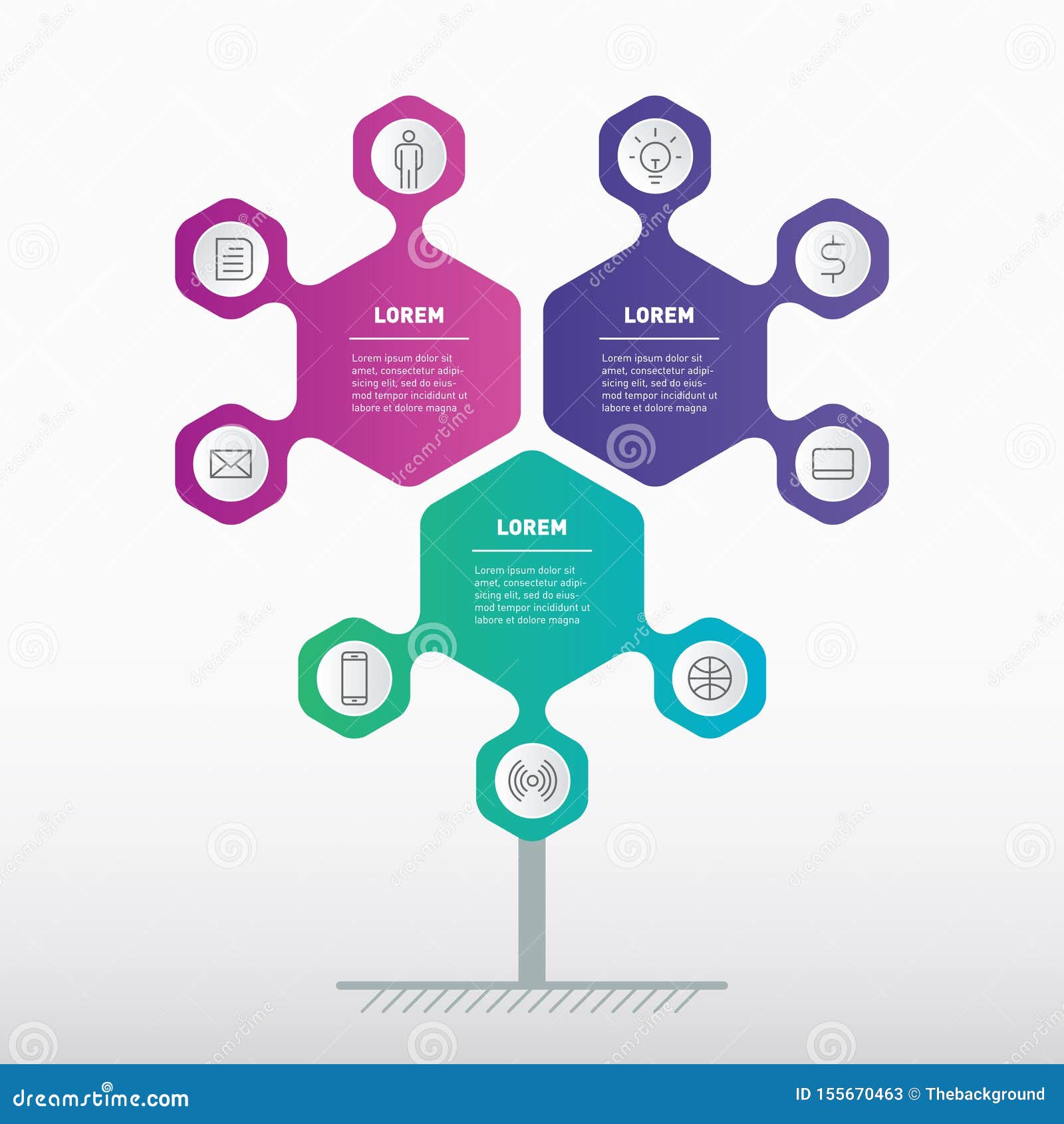 Business Presentation or Infographics Concept with 3 Options. Template ...