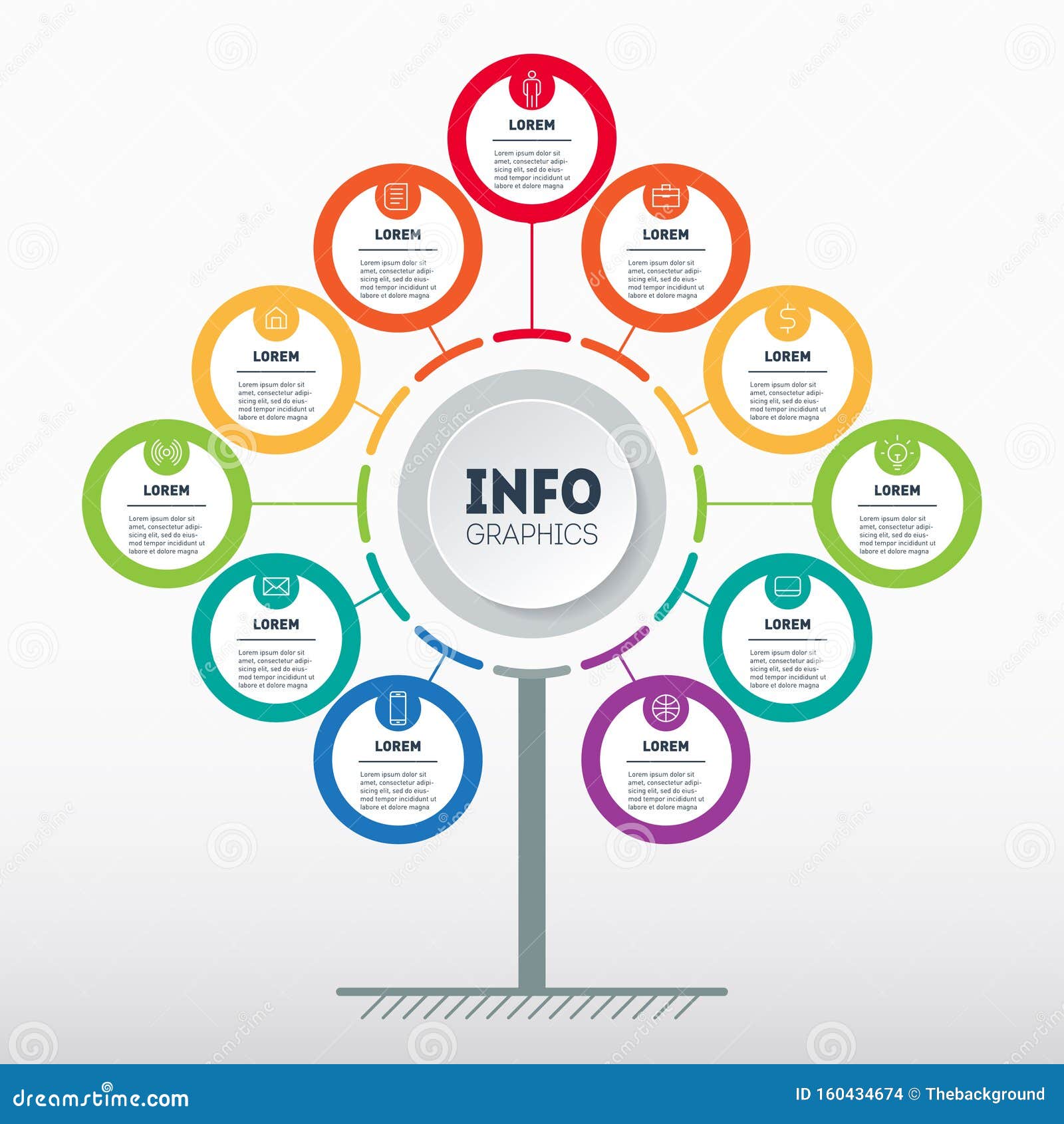 Business Presentation or Infographics Concept with 11 Options. Template ...