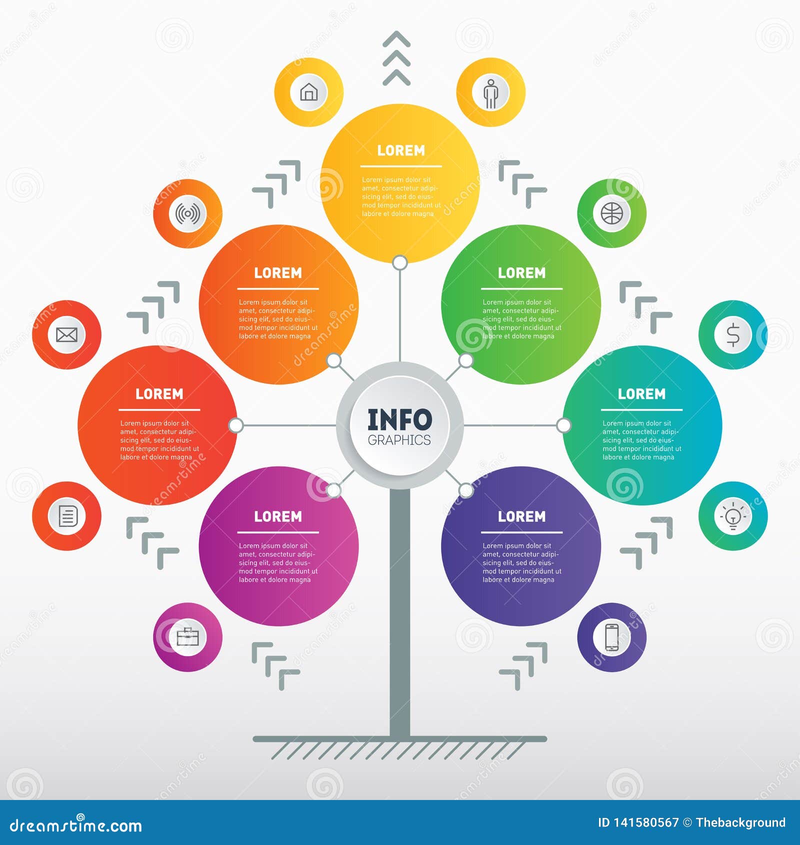 Business Presentation or Infographics Concept with 7 Options. Web ...