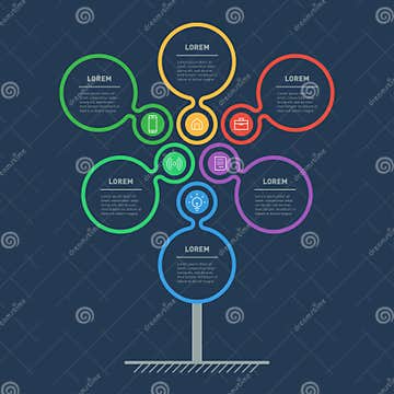 Business Presentation or Infographics Concept with 6 Points. Web Stock ...