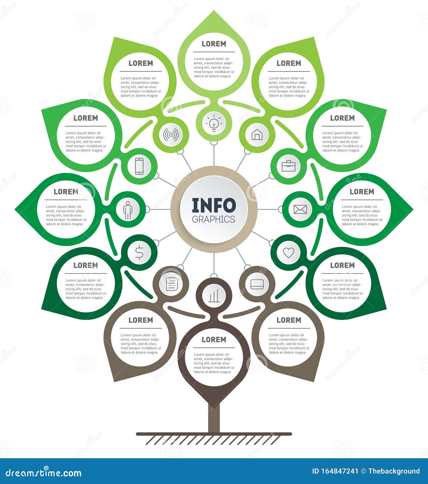 Business Presentation or Infographics Concept with 12 Steps ...