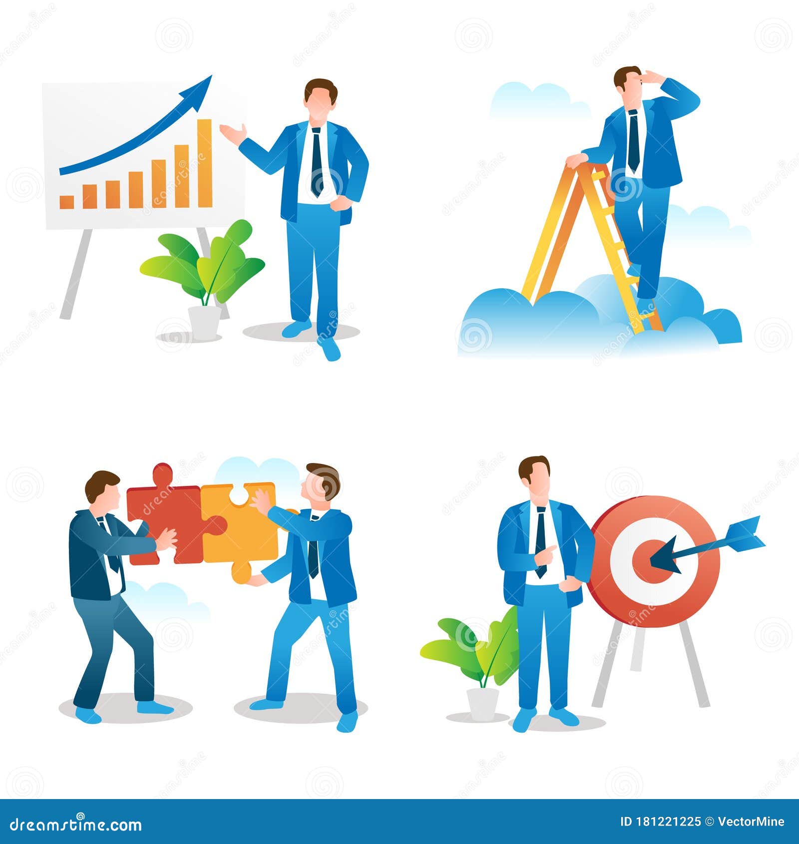 Business Presentation, Leadership Vision, Teamwork And Goal Setting ...