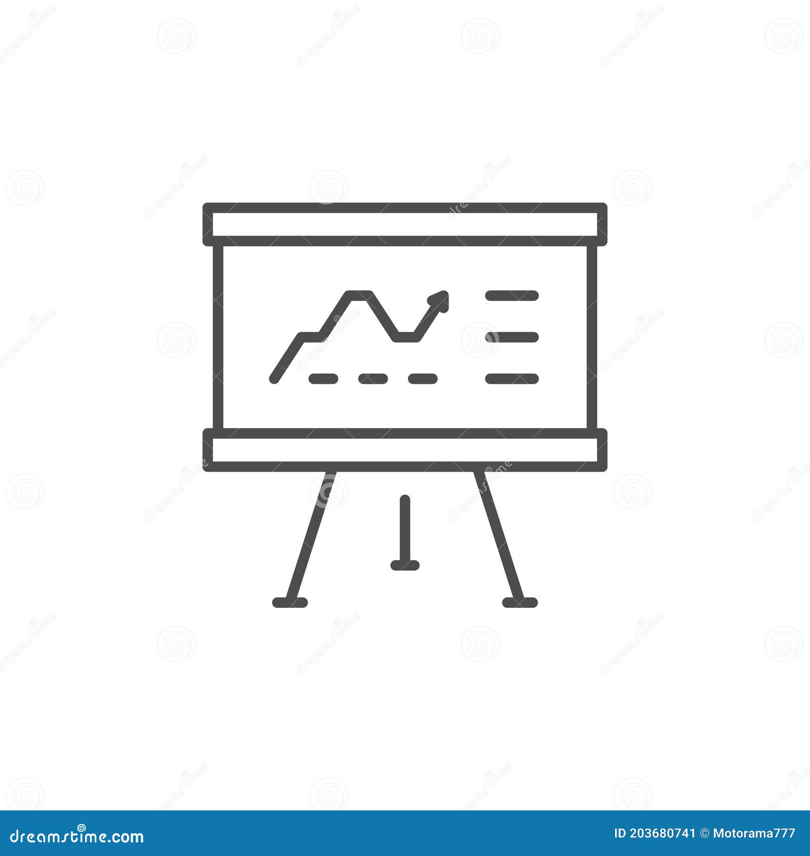 Business Presentation Line Outline Icon Stock Vector - Illustration of ...