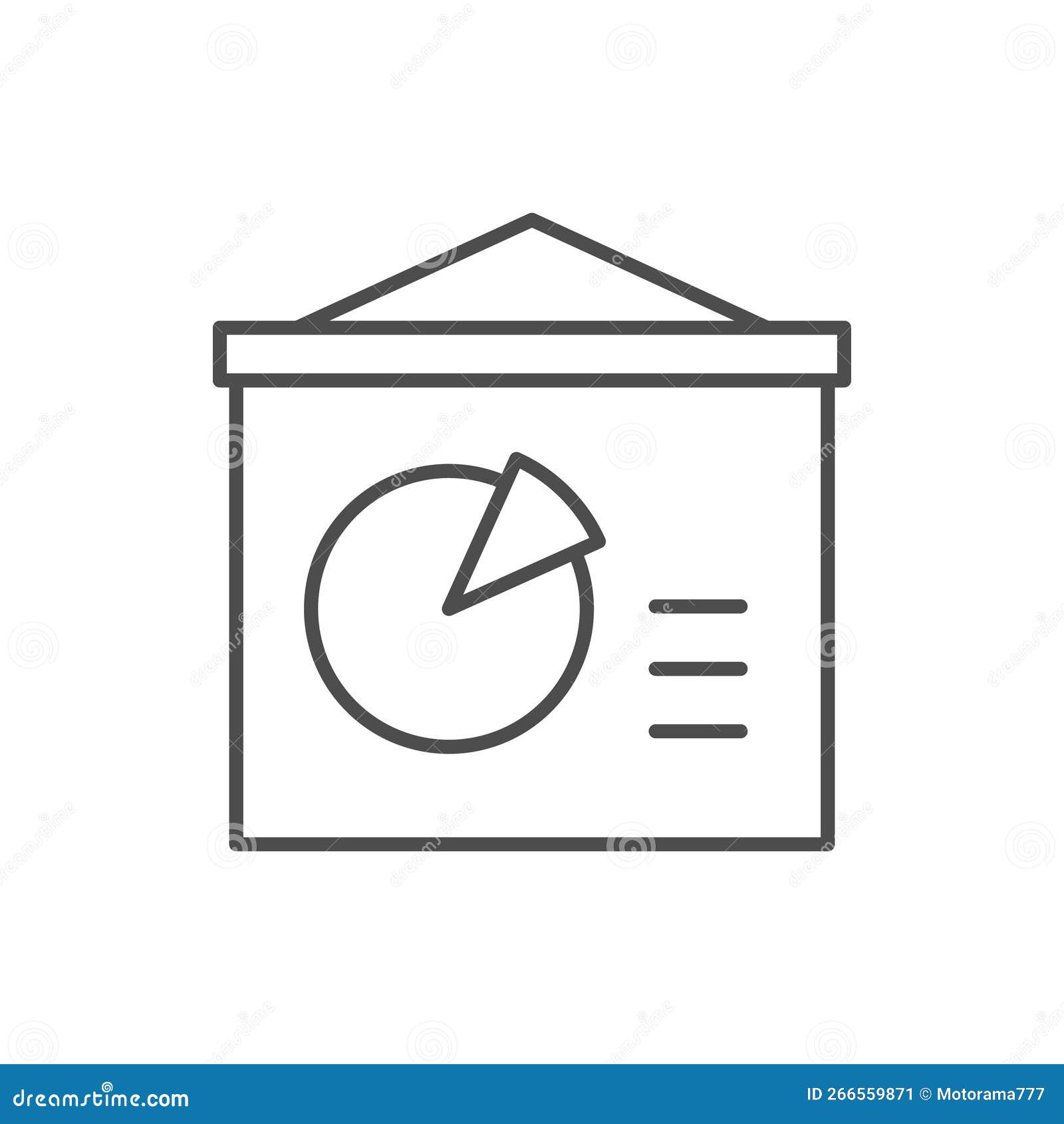 Business Presentation Line Outline Icon Stock Vector - Illustration of ...