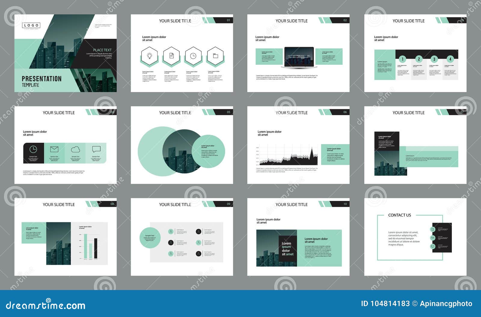 Business Presentation Page Layout Template Design Stock Vector ...