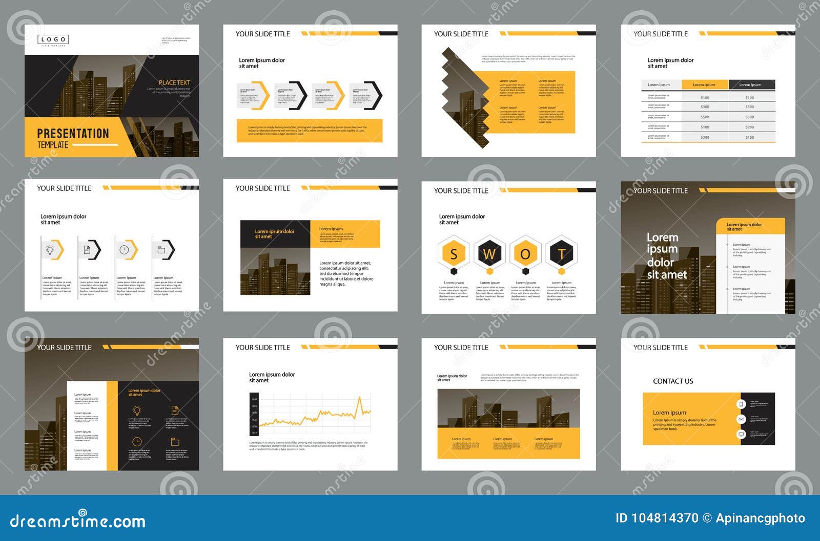 Business Presentation Page Layout Template Design Stock Vector ...