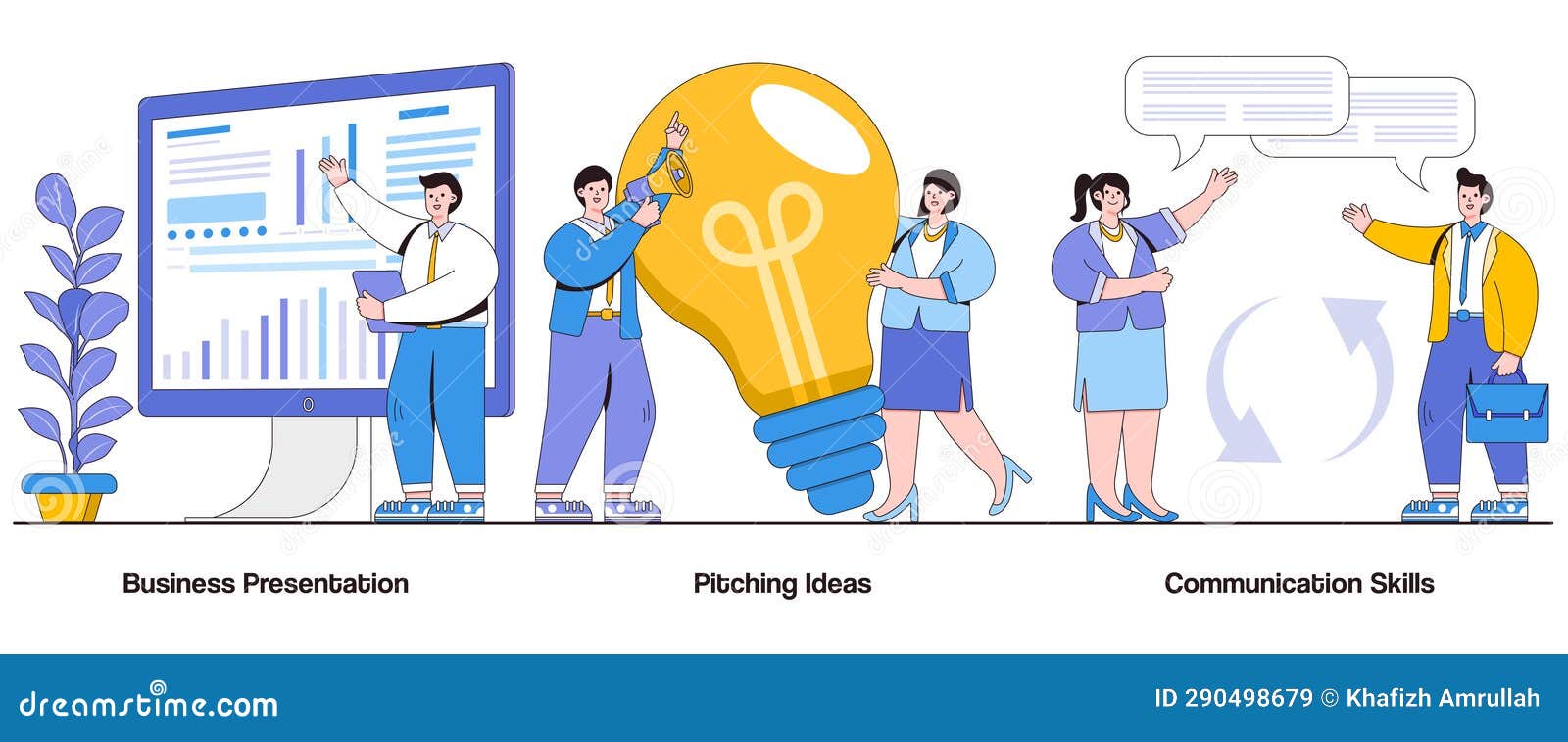 Business Presentation, Pitching Ideas, Communication Skills Concept ...