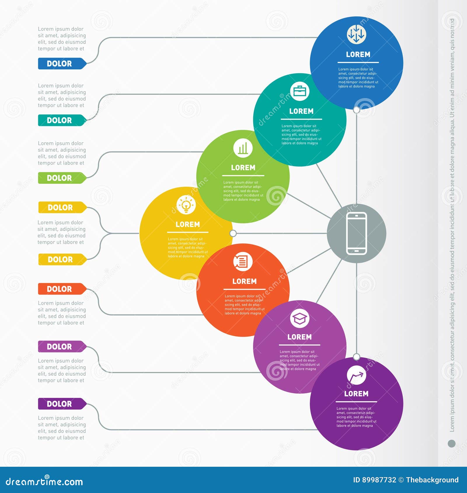 Business Presentation with Seven Options. Web Template of a Info Stock ...
