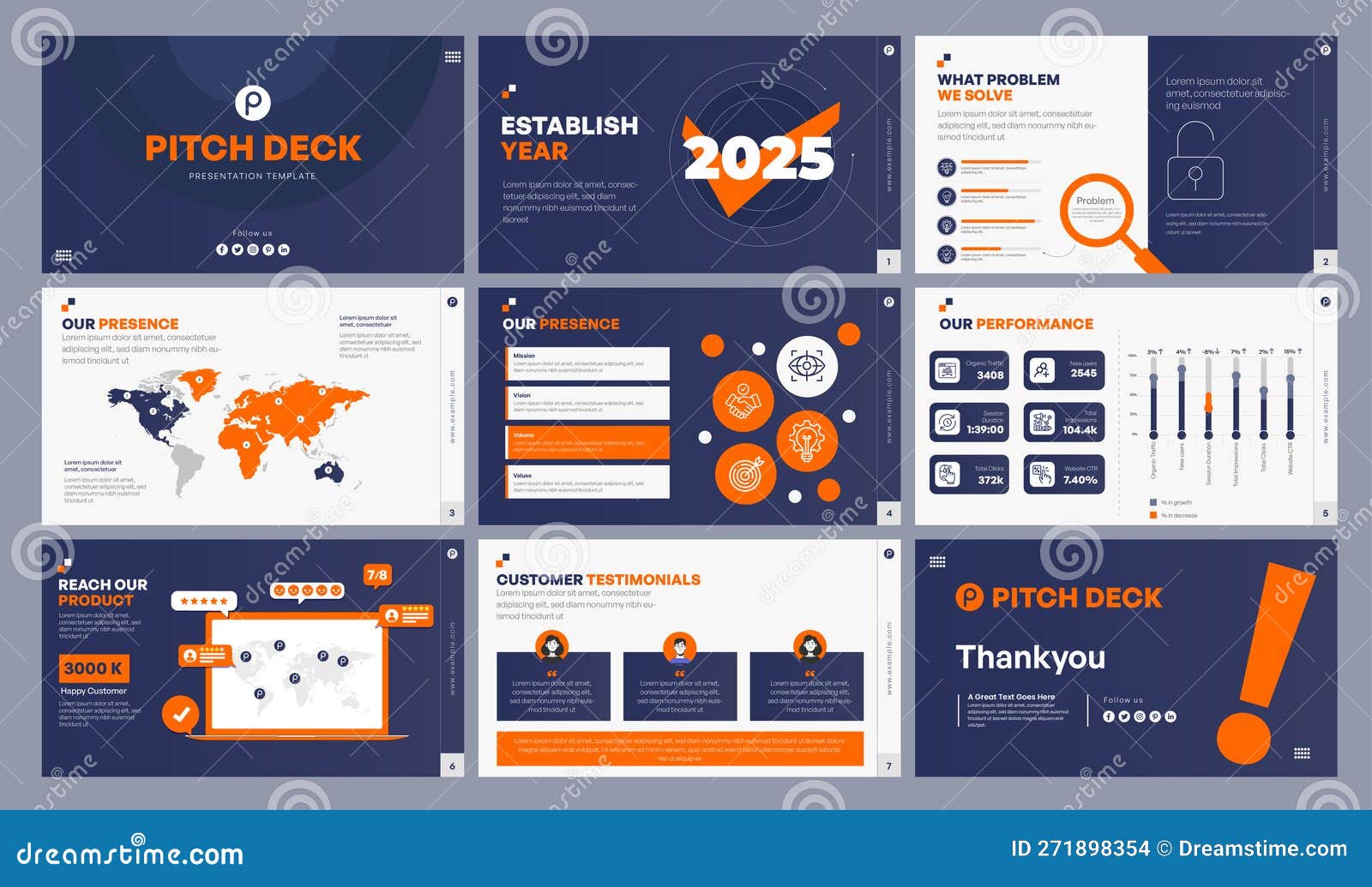 Business Presentation Template for Corporate Company Stock Illustration ...