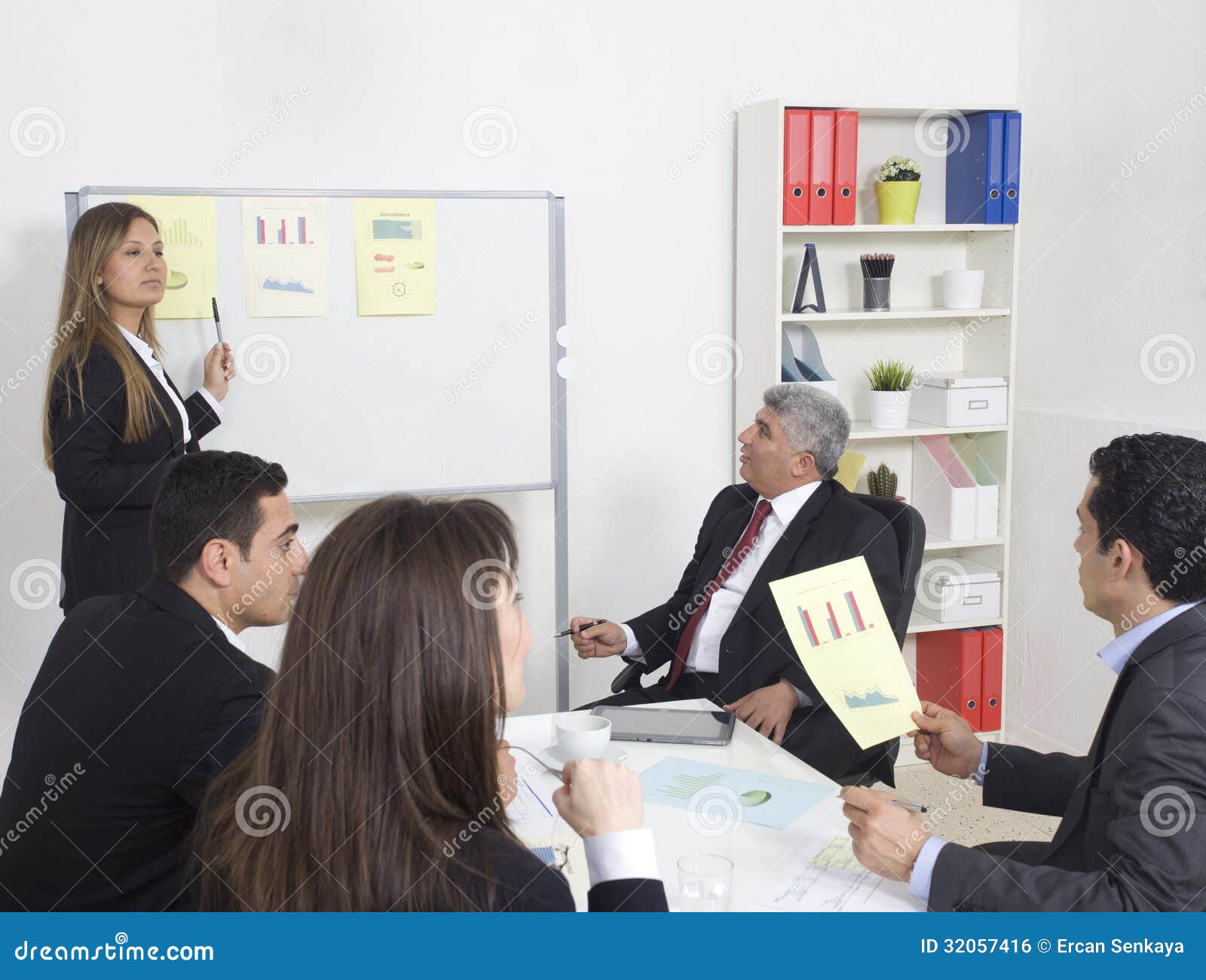 Business Presentation To a Group Stock Photo - Image of reunion, people ...