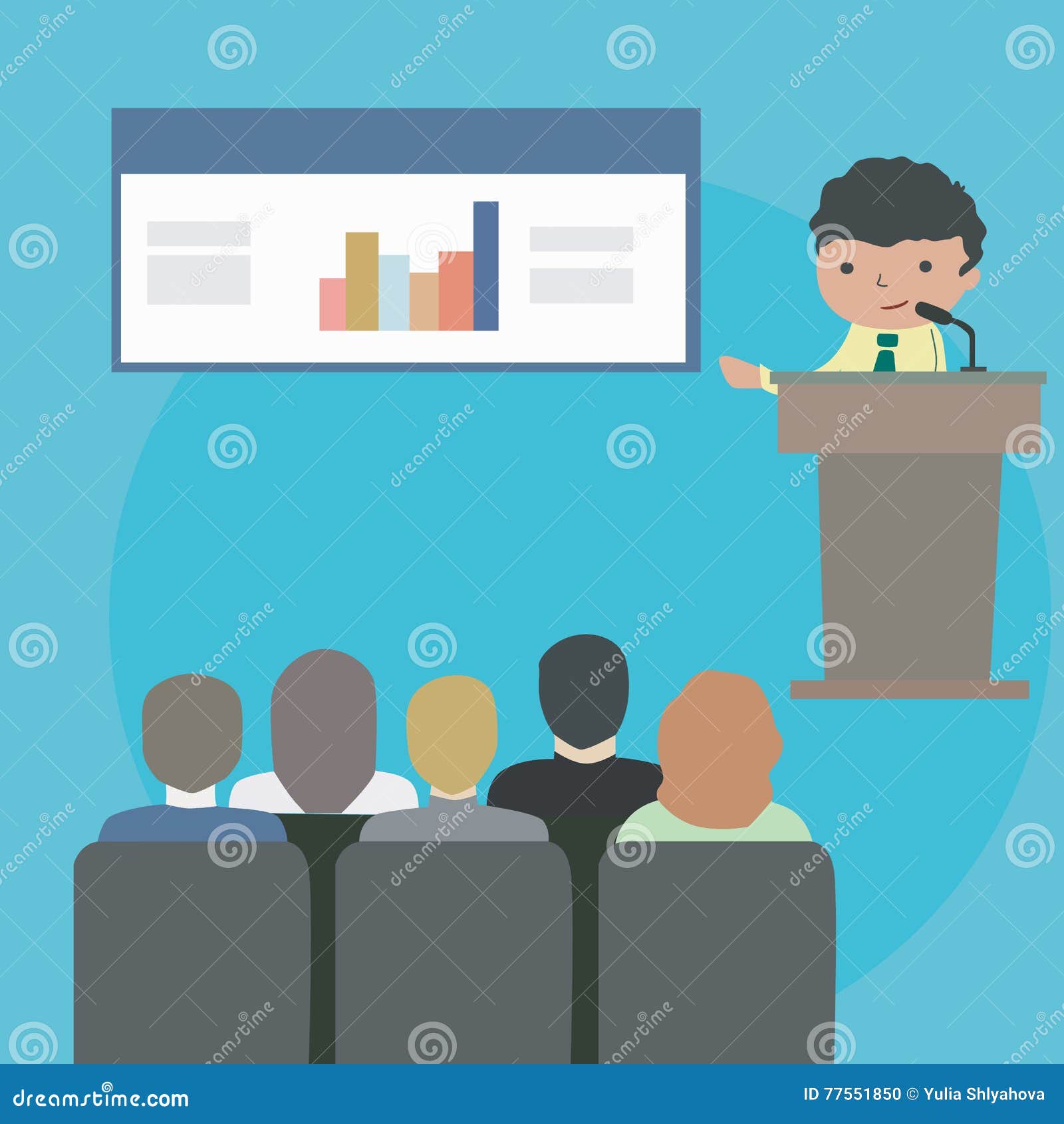 Business Presentation Vector Stock Vector - Illustration of businessman ...