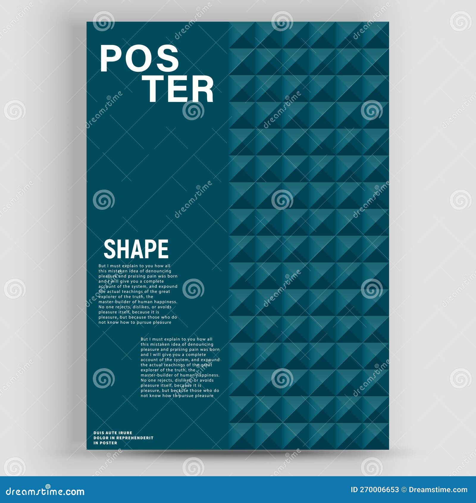 Business Presentation Vector A4 Vertical Orientation Front Page Mock Up ...