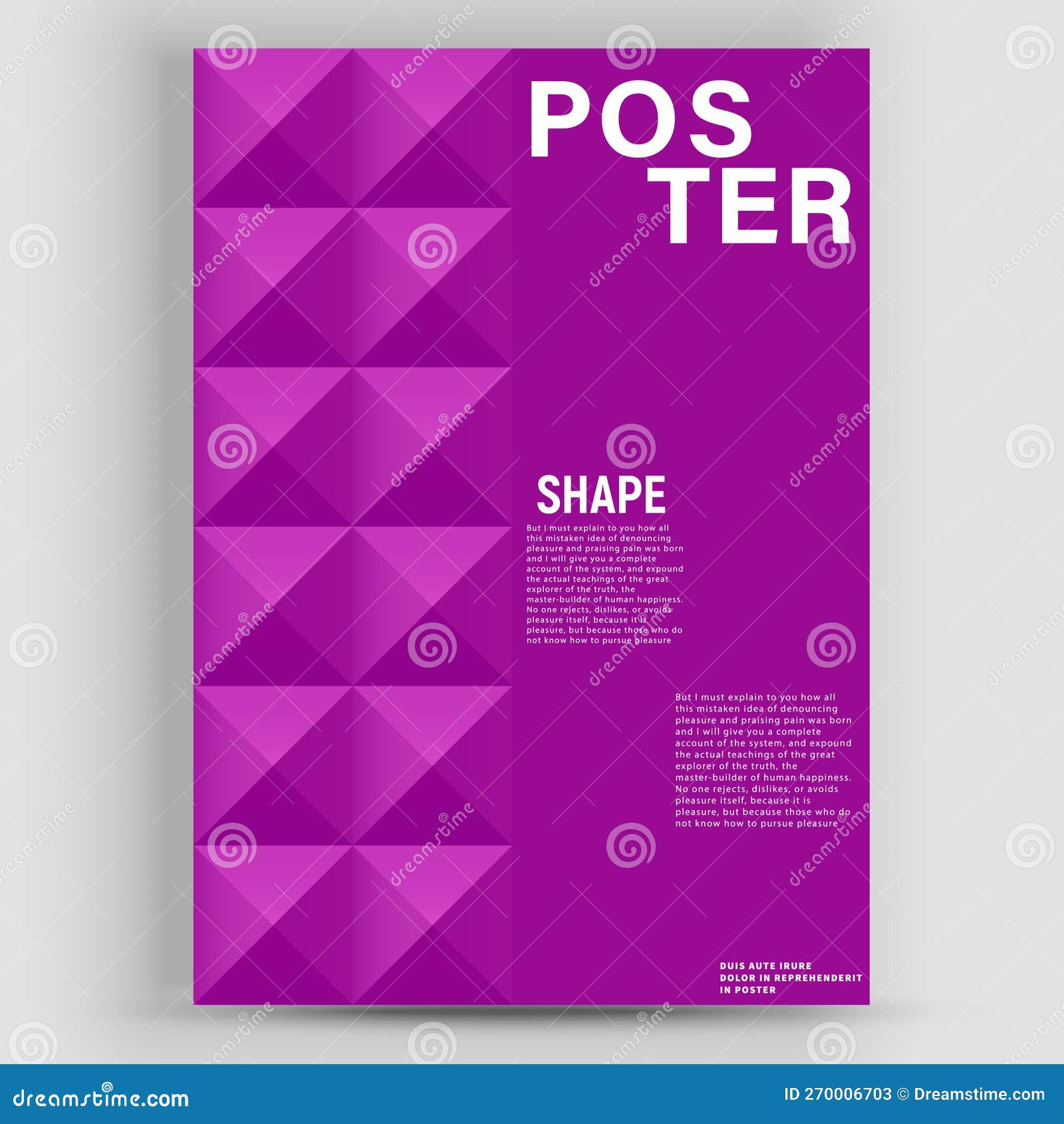 Business Presentation Vector A4 Vertical Orientation Front Page Mock Up ...
