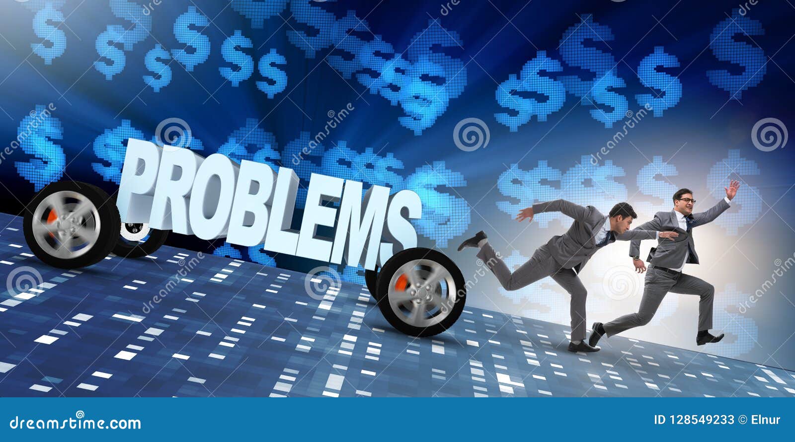 The Business Problem and Challenge Concept with Businessman Stock Image ...