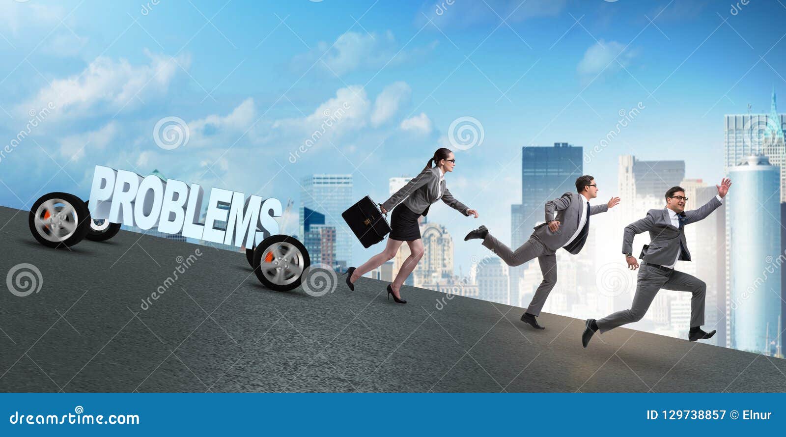 The Business Problem and Challenge Concept with Businessman Stock Image ...