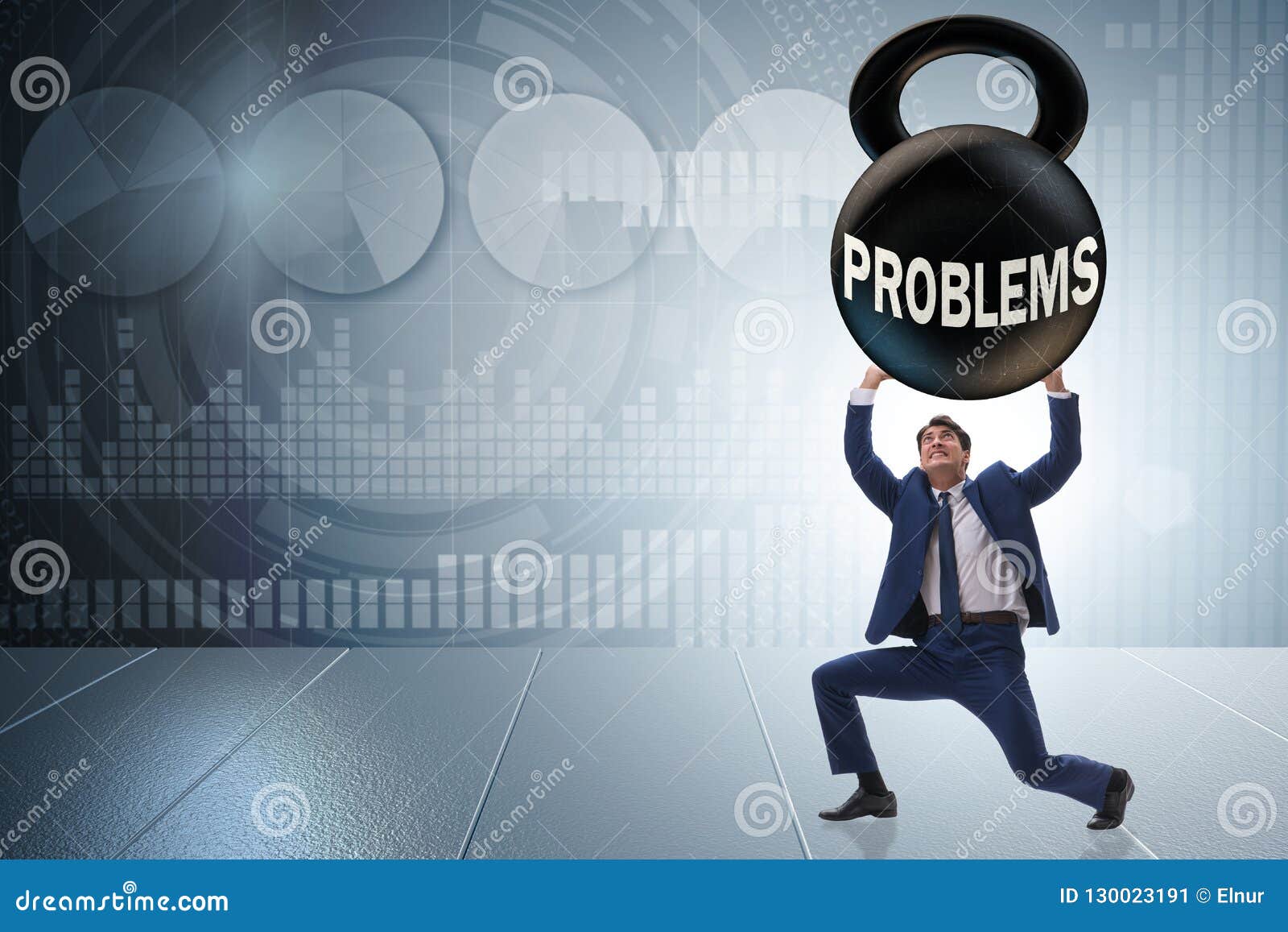 The Business Problem and Challenge Concept with Businessman Stock Image ...