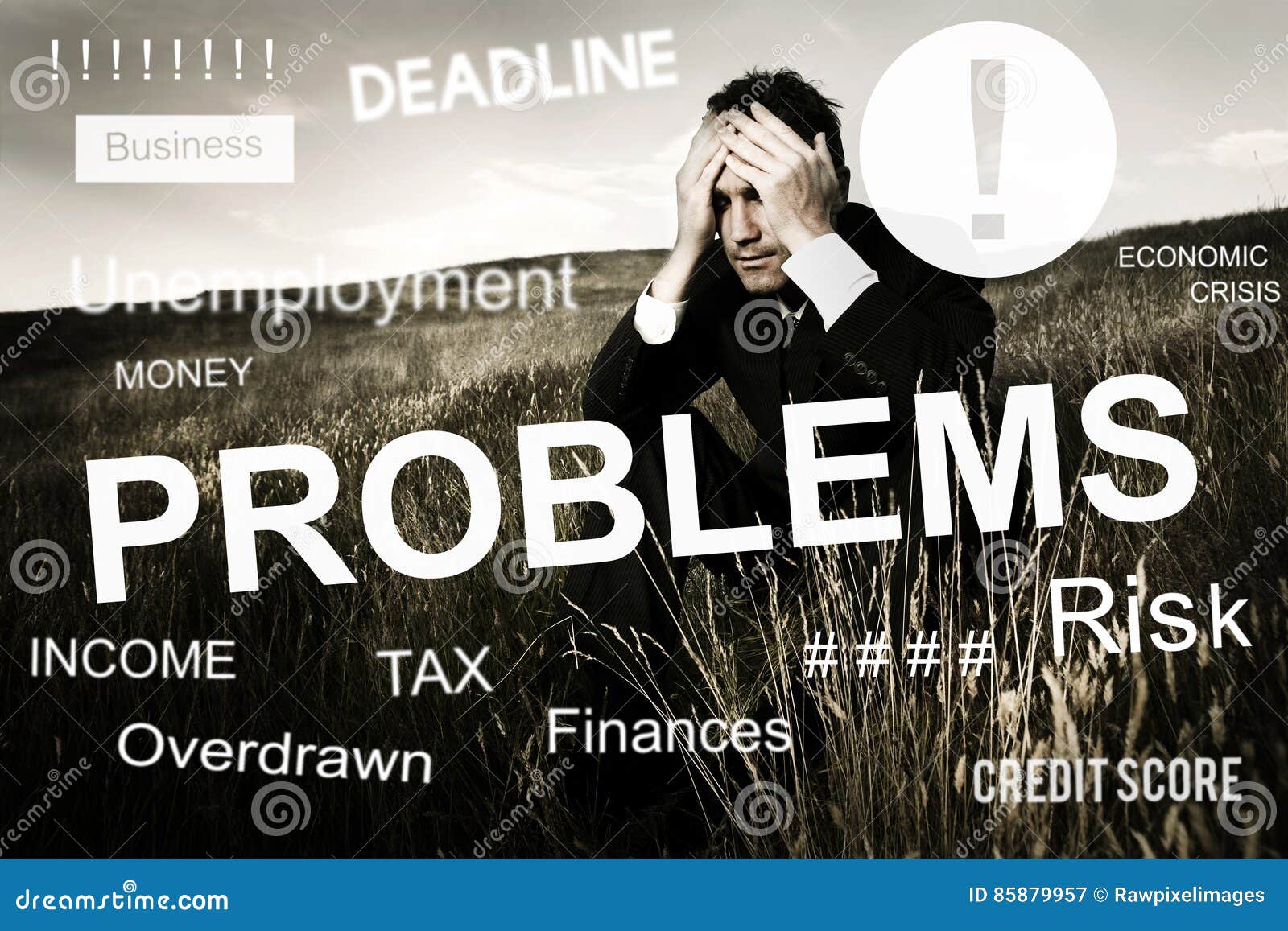 Business Problem Concern Worried Graphic Concept Stock Image - Image of ...