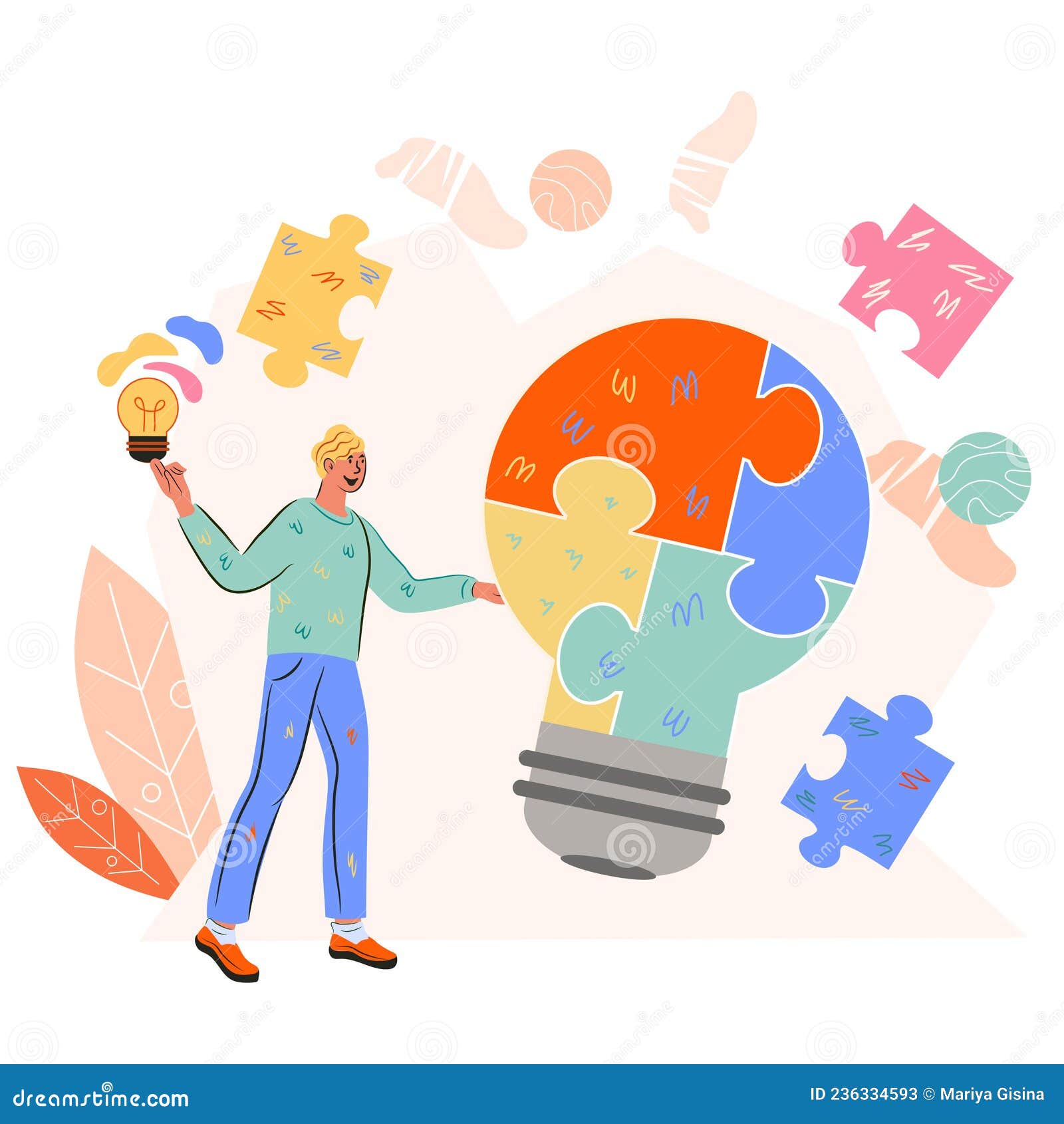 Business Problem Solution and Idea, Flat Vector Illustration Isolated ...