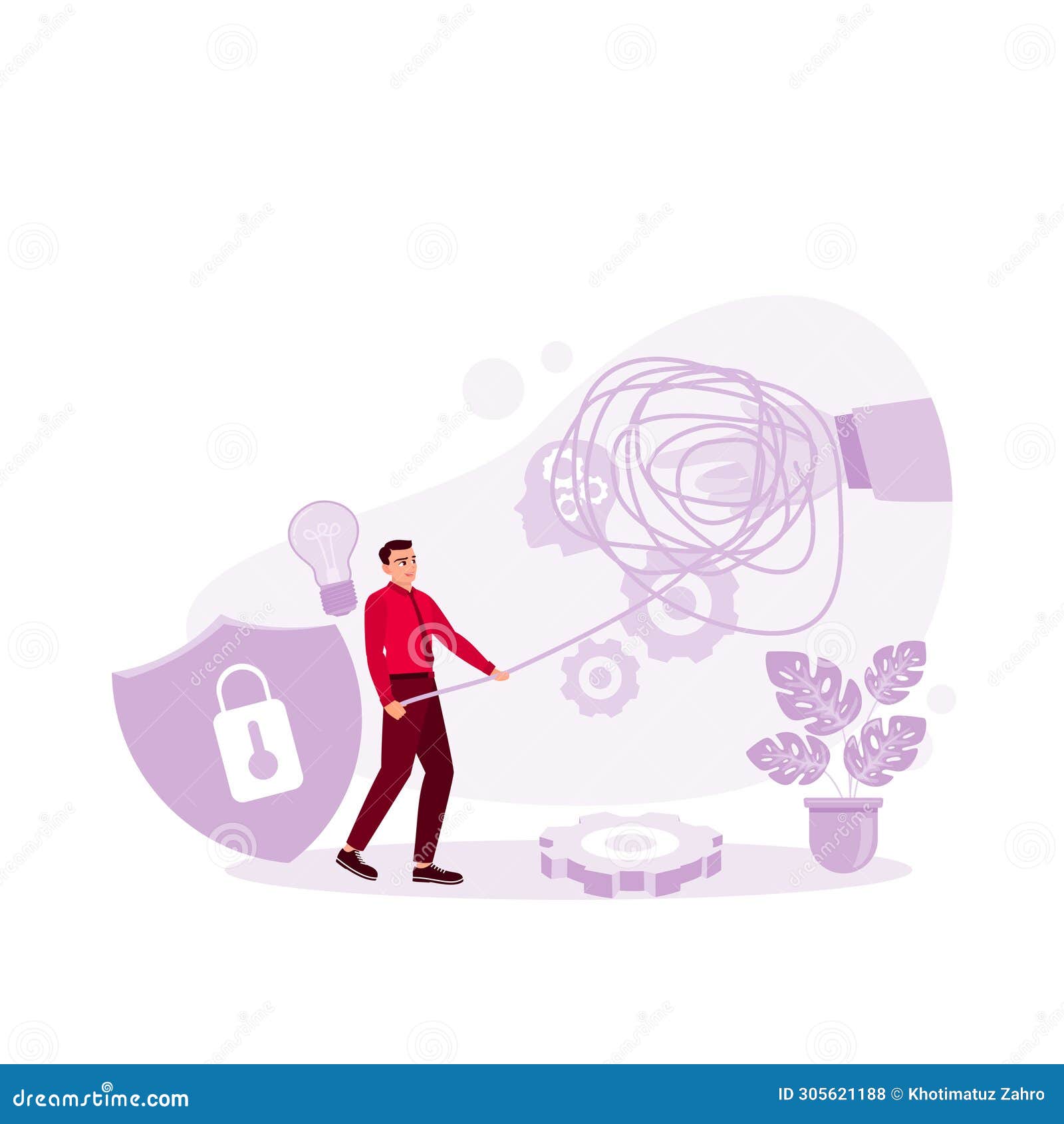 Business Problem-solving Concept. Businessman or a Young Man Trying To ...