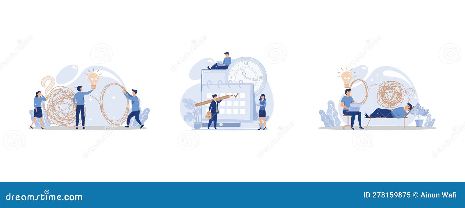 Business Problem Solving Concept, Little People Characters Make an ...