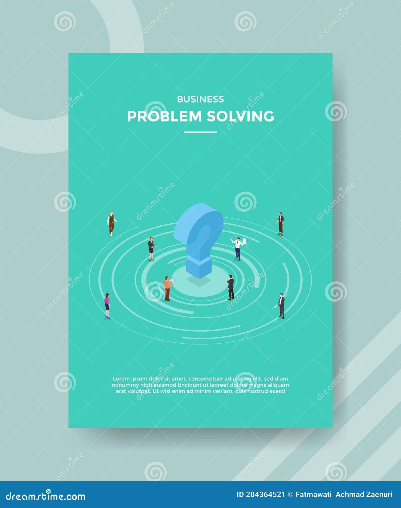 Business Problem Solving People Around Question Mark for Template Flyer ...