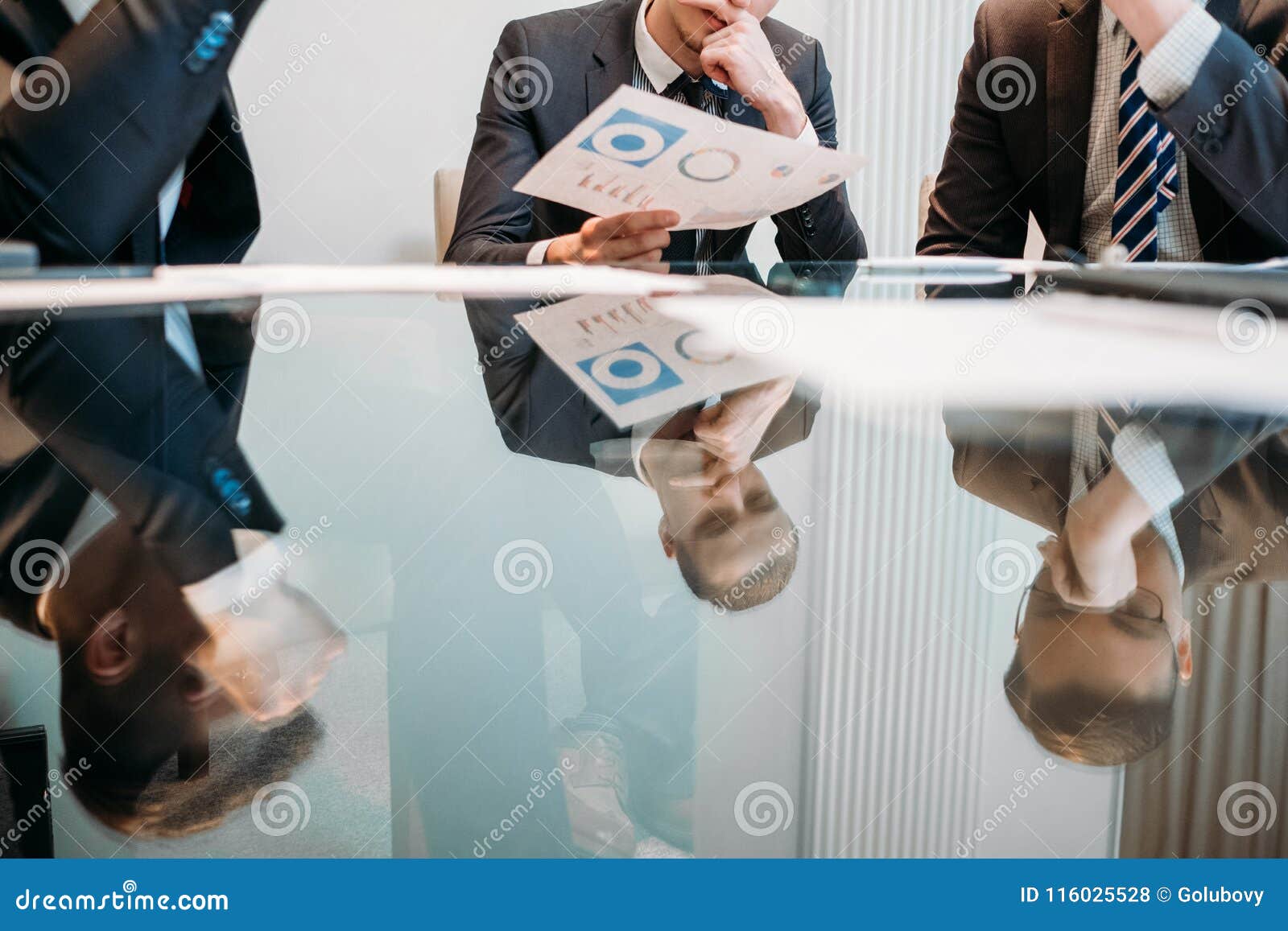 Business Problems Focused Thoughtful Stressed Team Stock Photo - Image ...