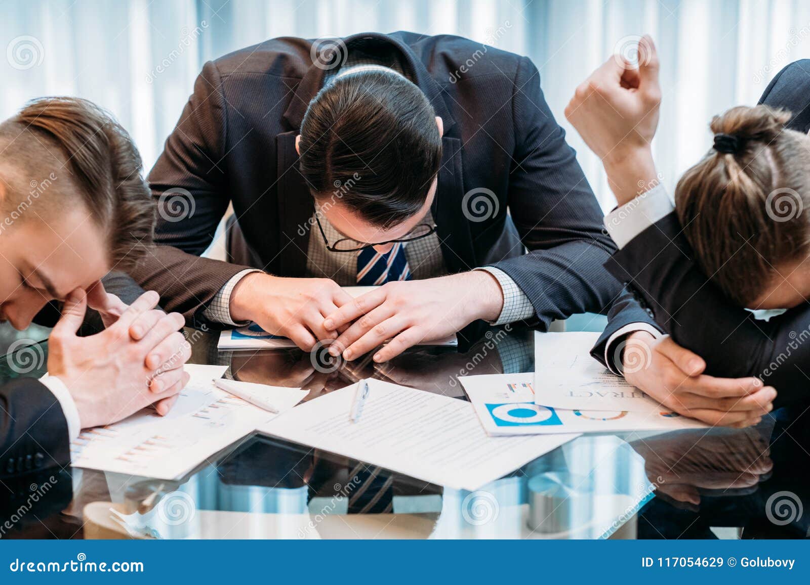 Business Problems Stressed Defeated Team Document Stock Image - Image ...